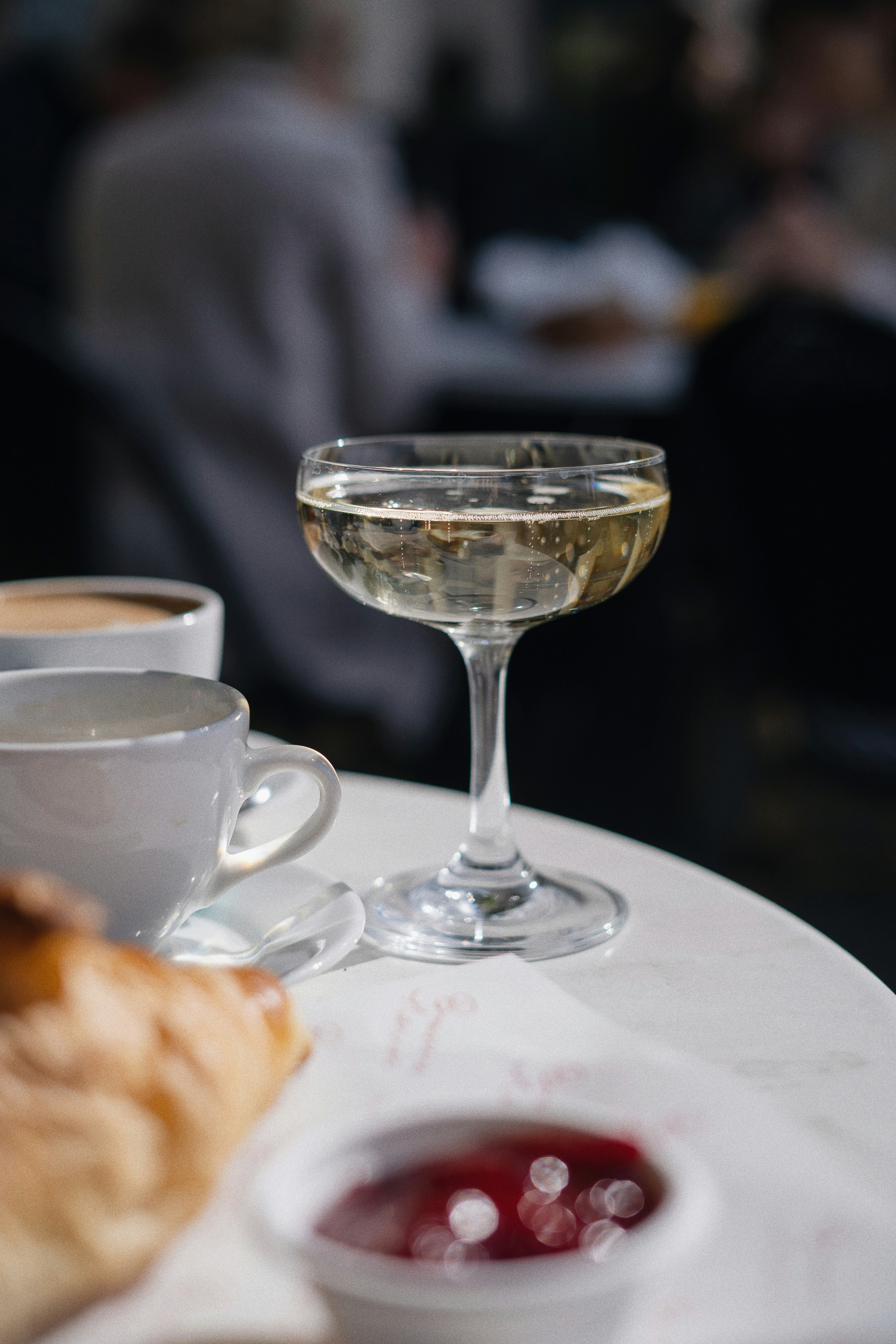 Crystal Stemware in a Quiet Café Still Life