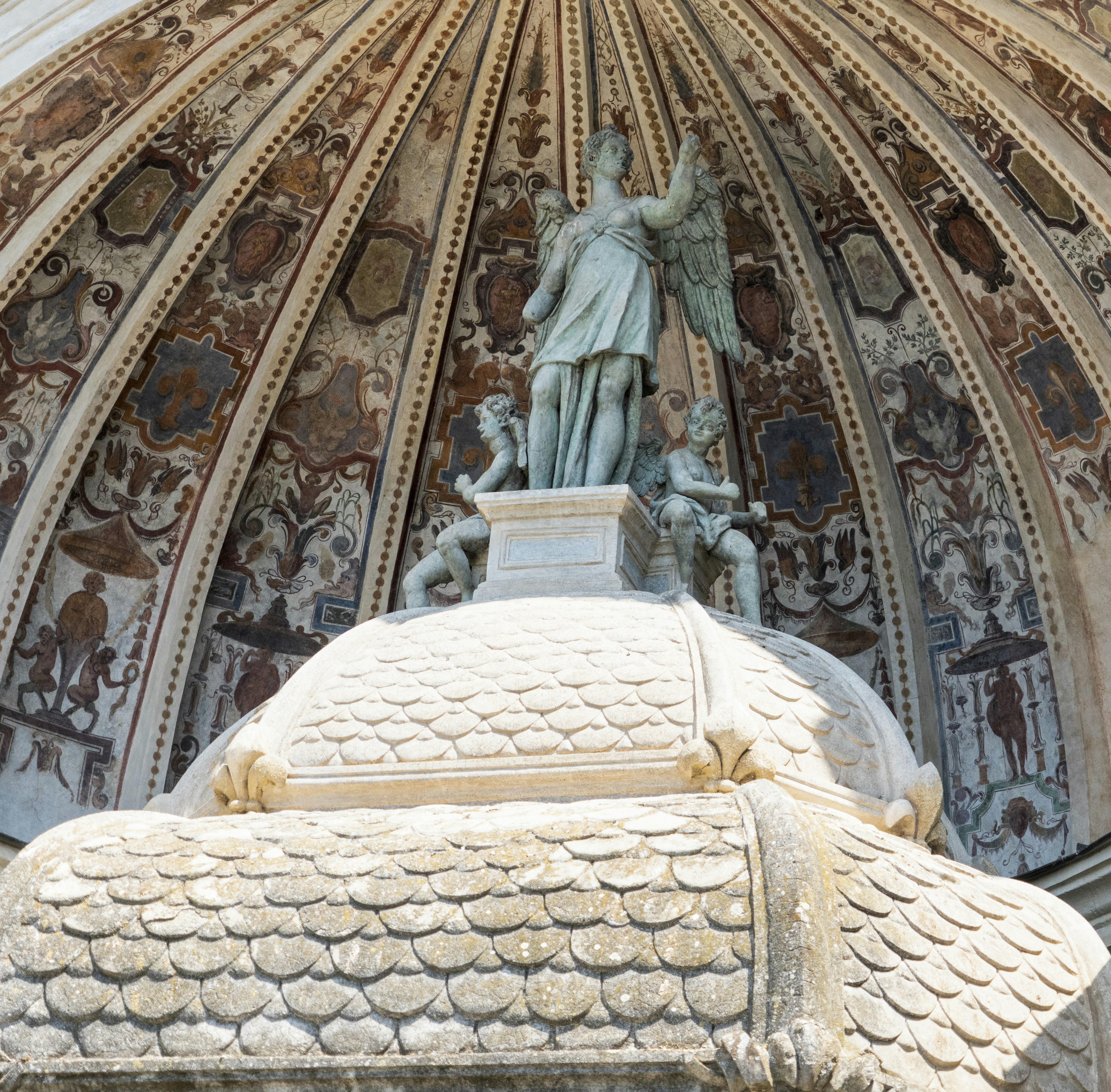 Winged Guardian Over the Carved Dome