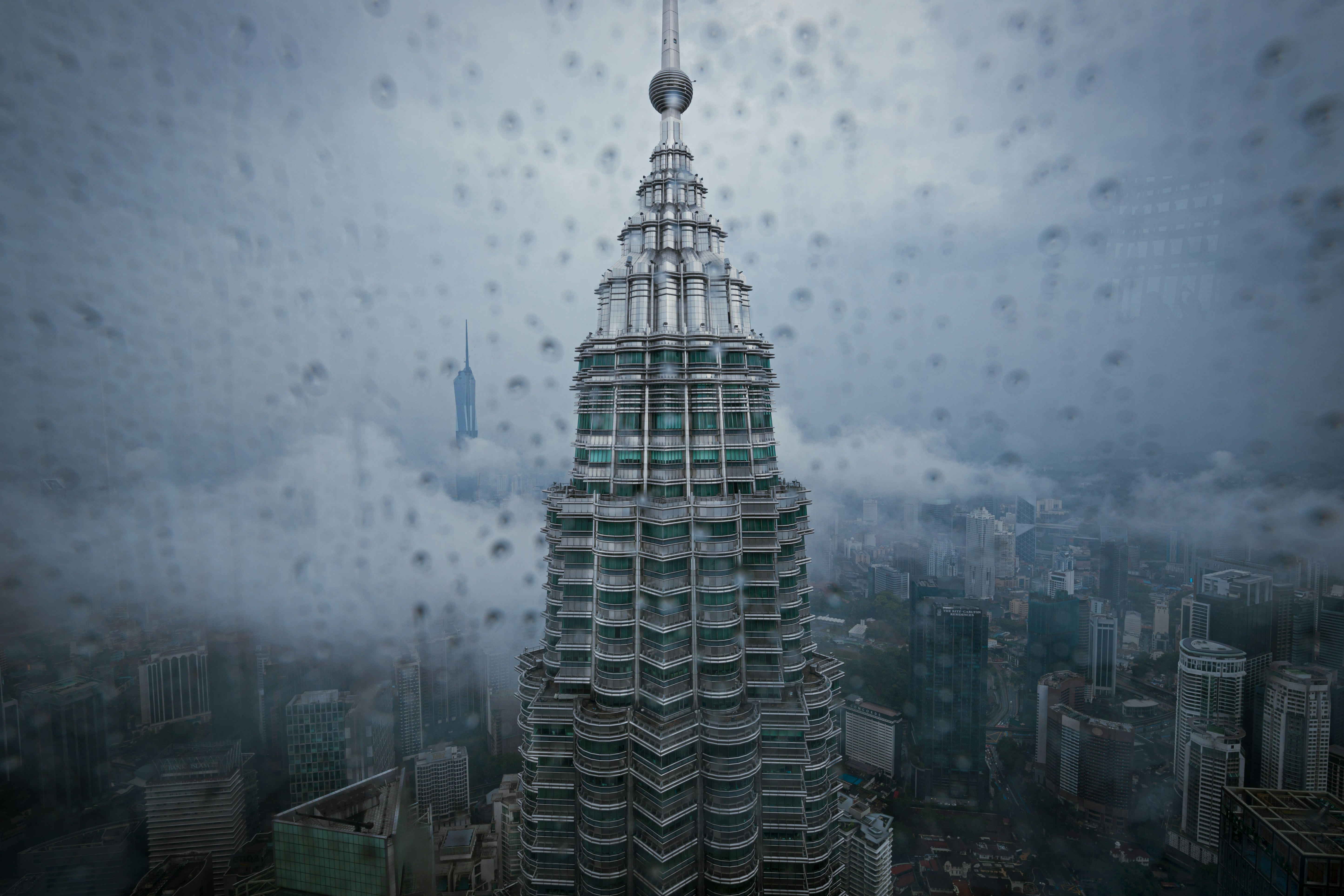 Veil of Mist Over Urban Majesty