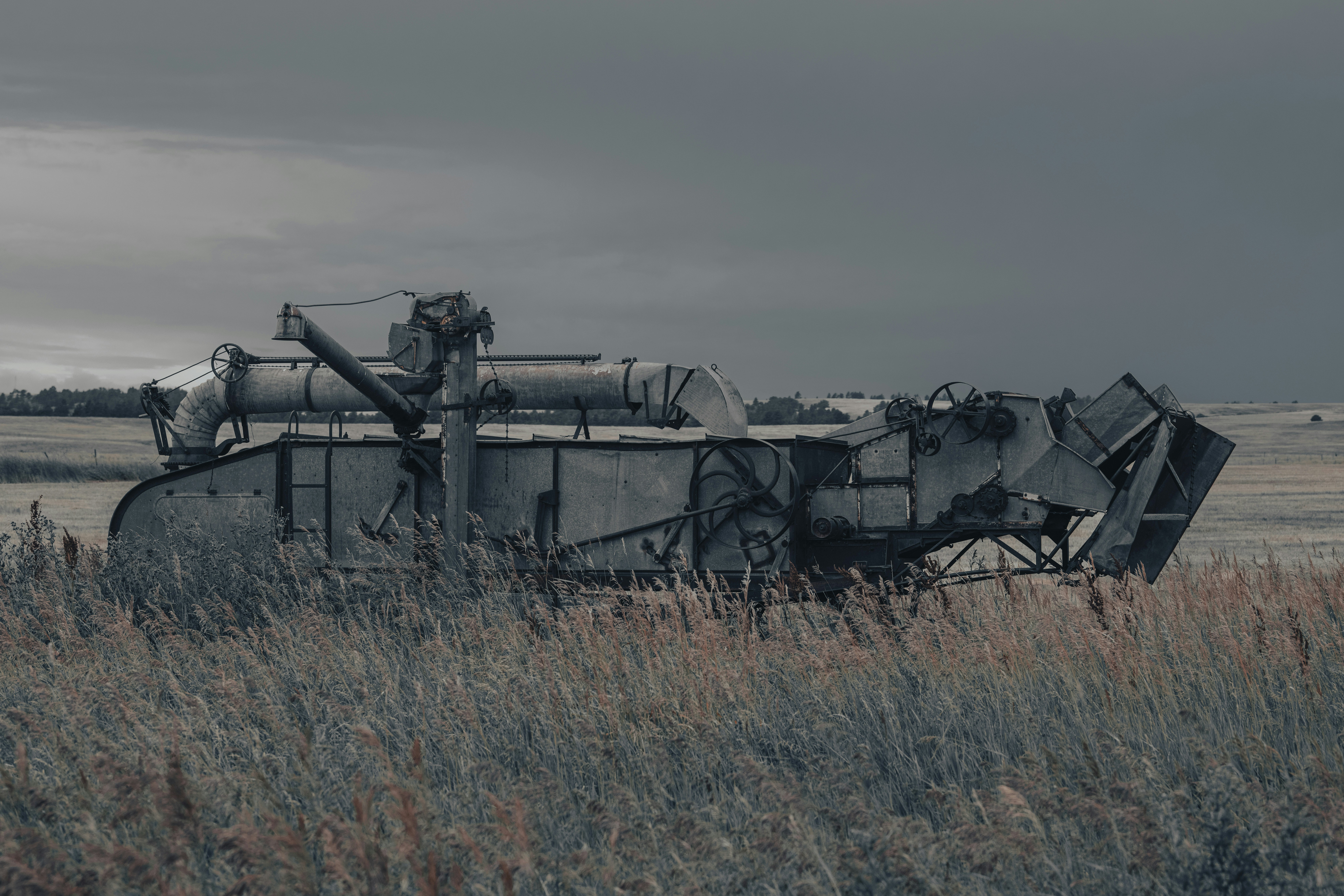 a tank in a field