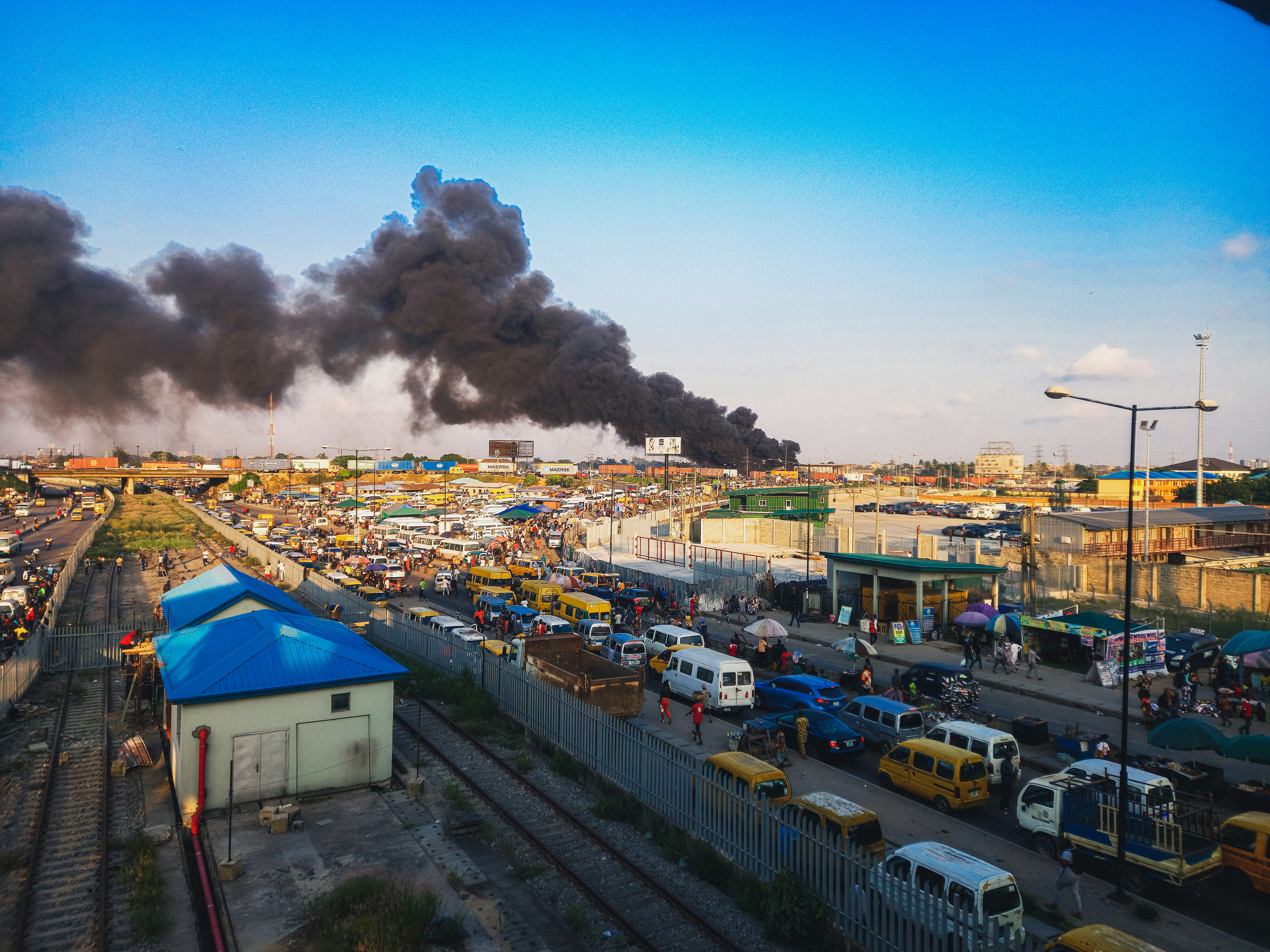 A large explosion in a city photo – Free Road Image on Unsplash