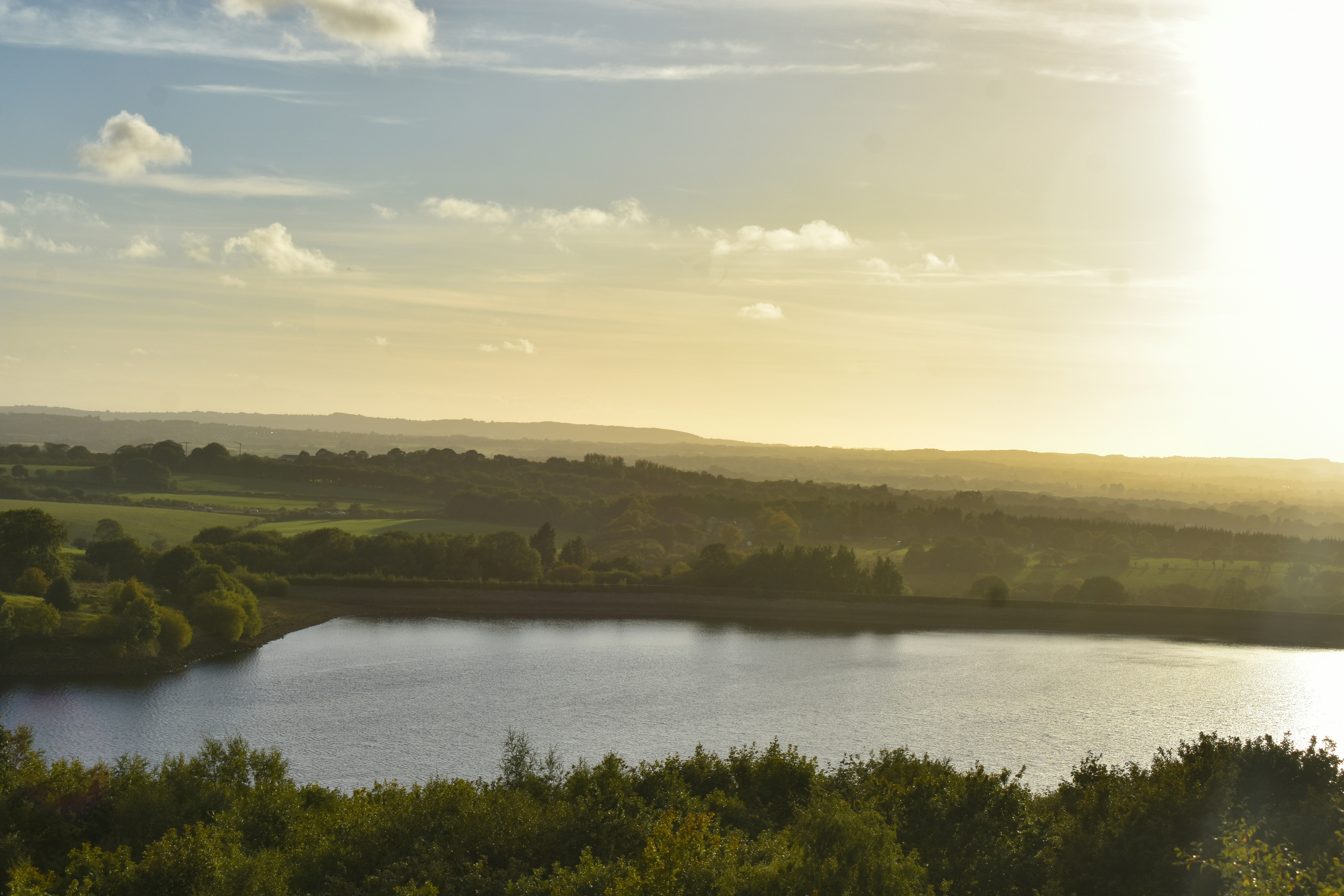 A body of water surrounded by trees photo – Free Anglezarke reservoir ...