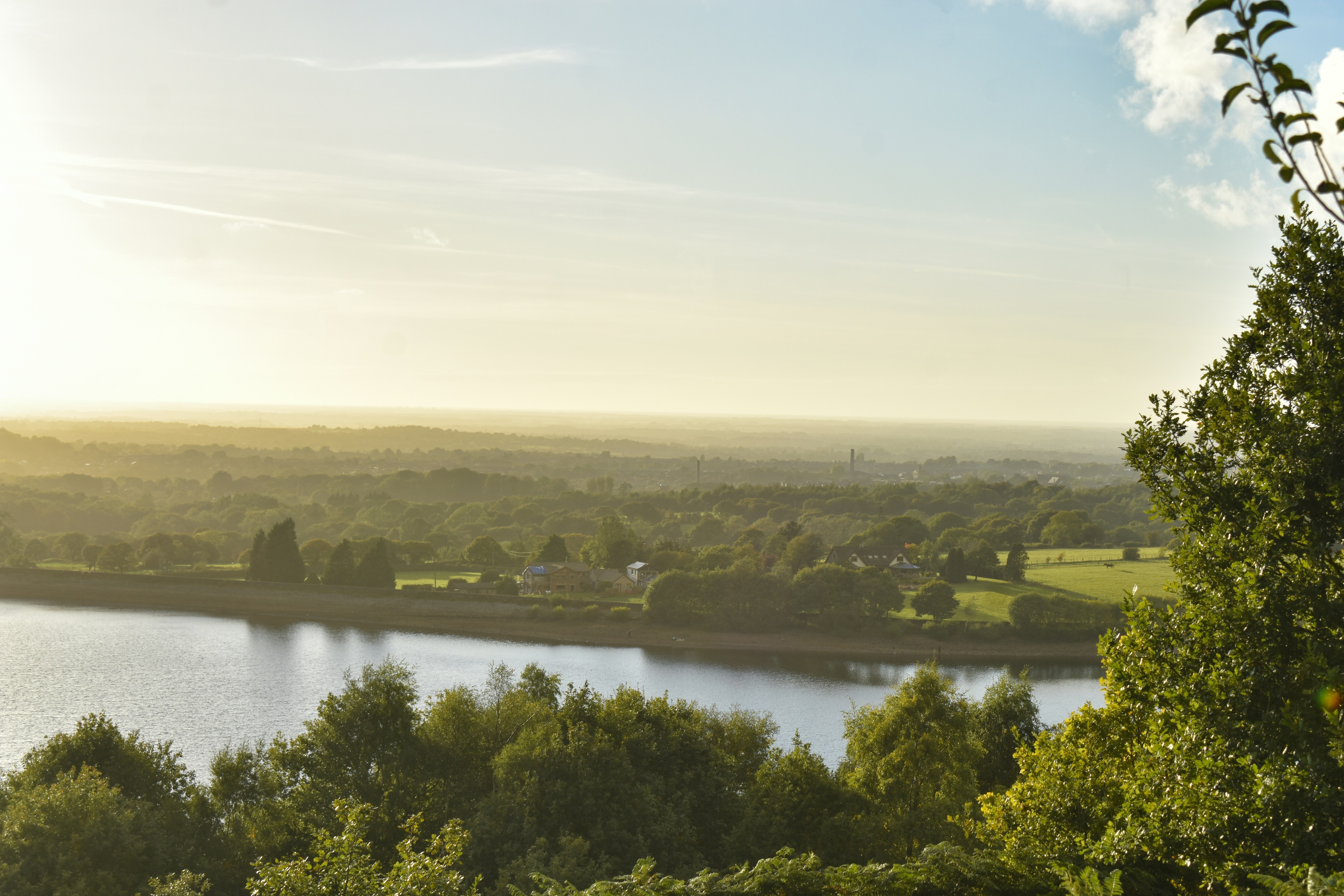 A lake surrounded by trees photo – Free Anglezarke reservoir Image on ...