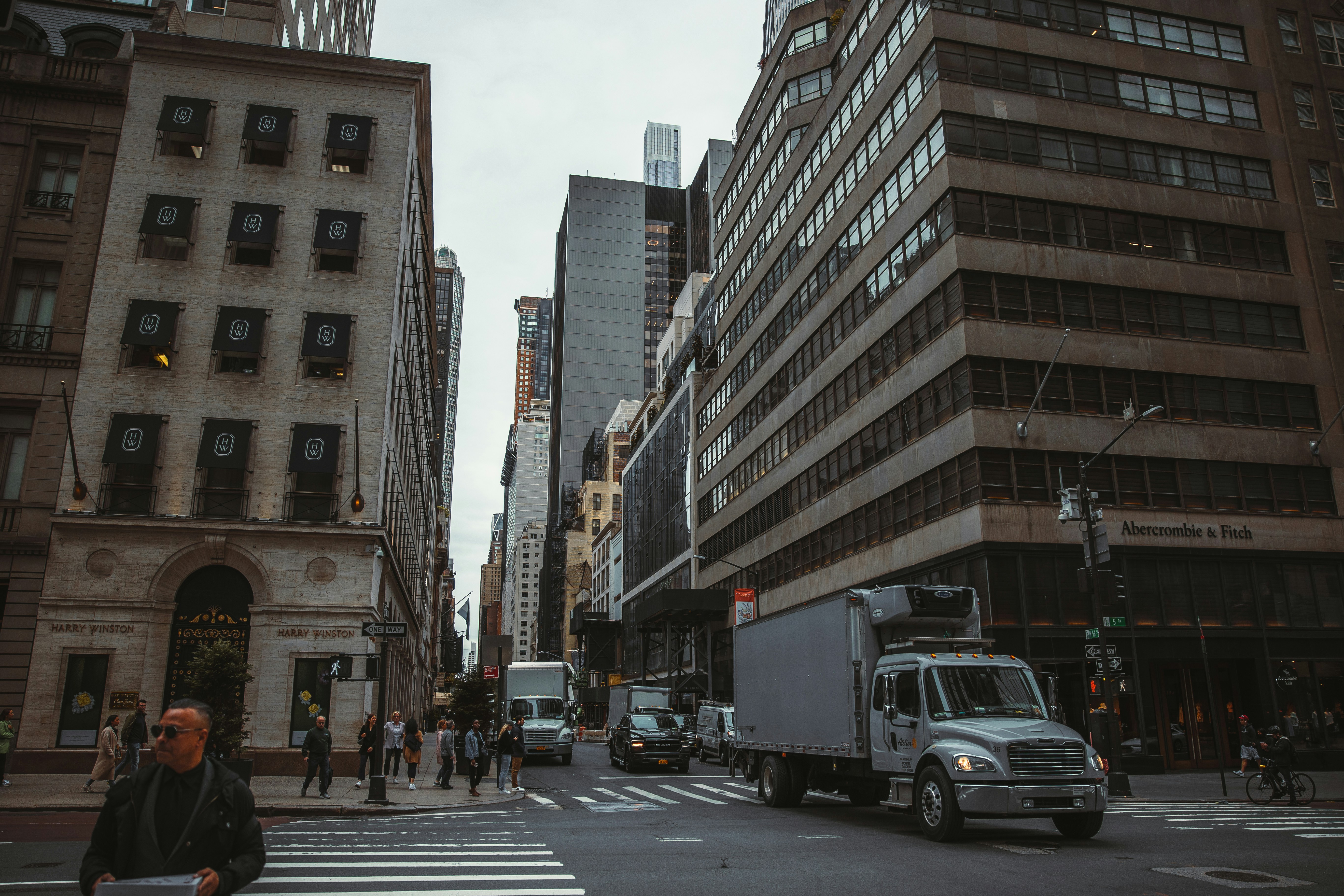 Busy City Street Background