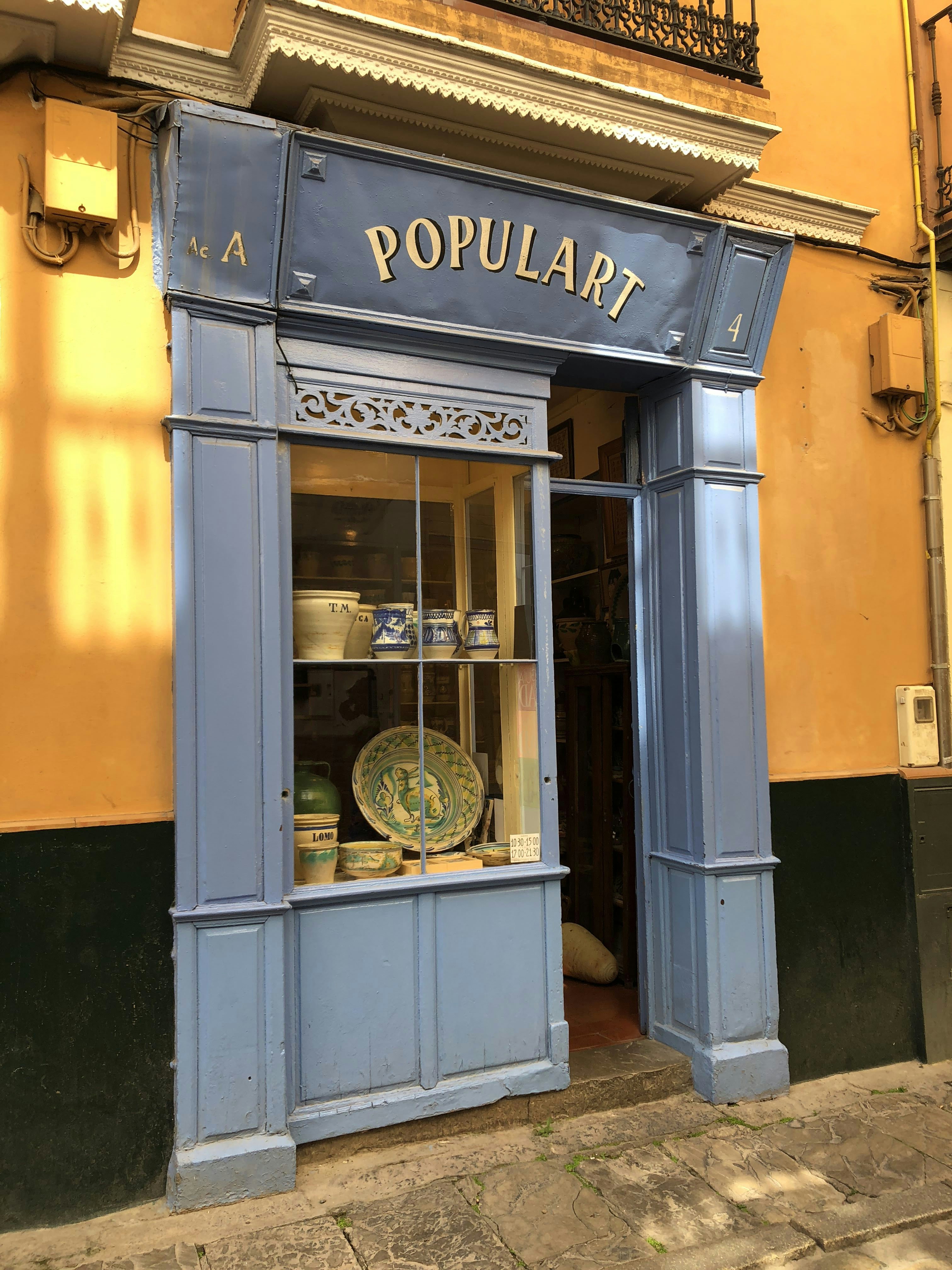 Shop window in Seville