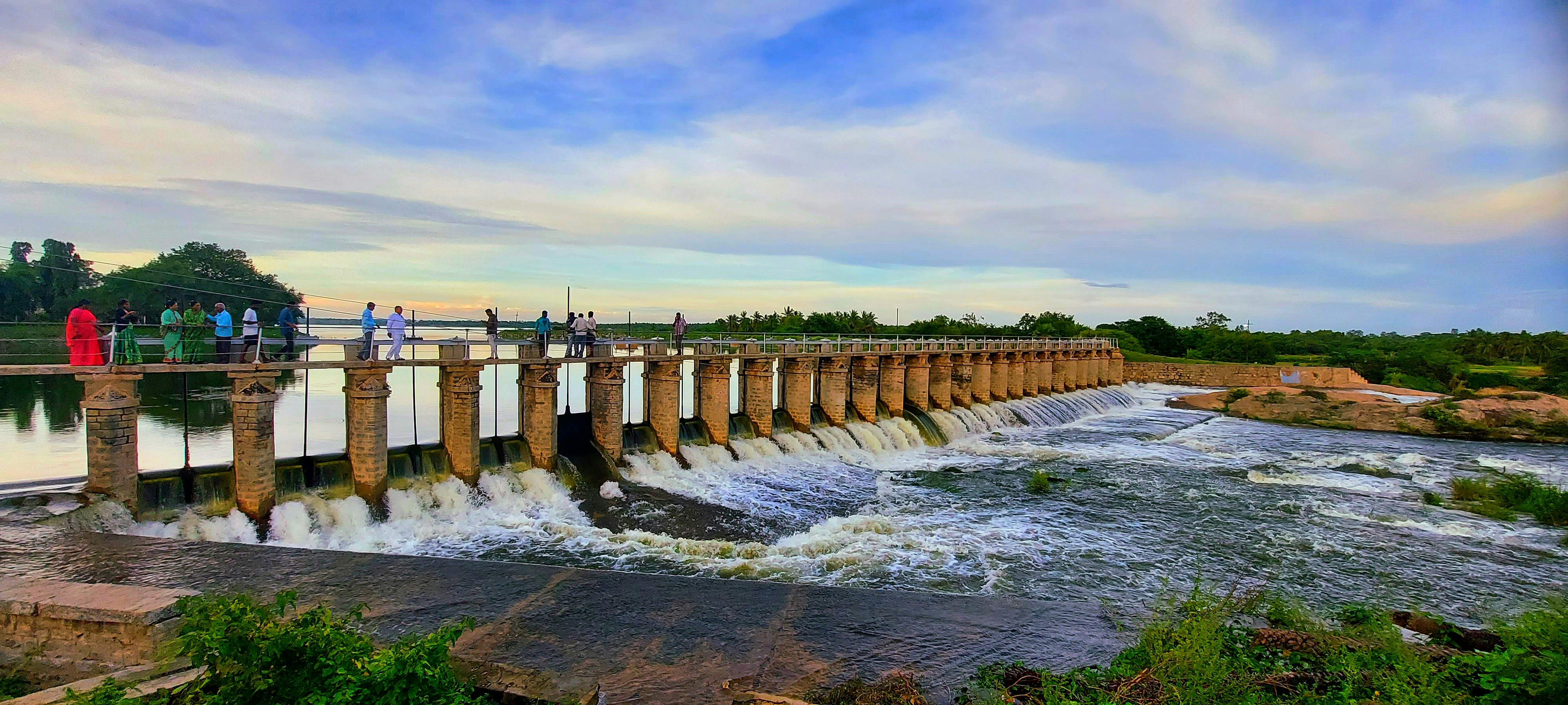 A bridge over a river photo – Free Bethamangalam palar dam Image on ...