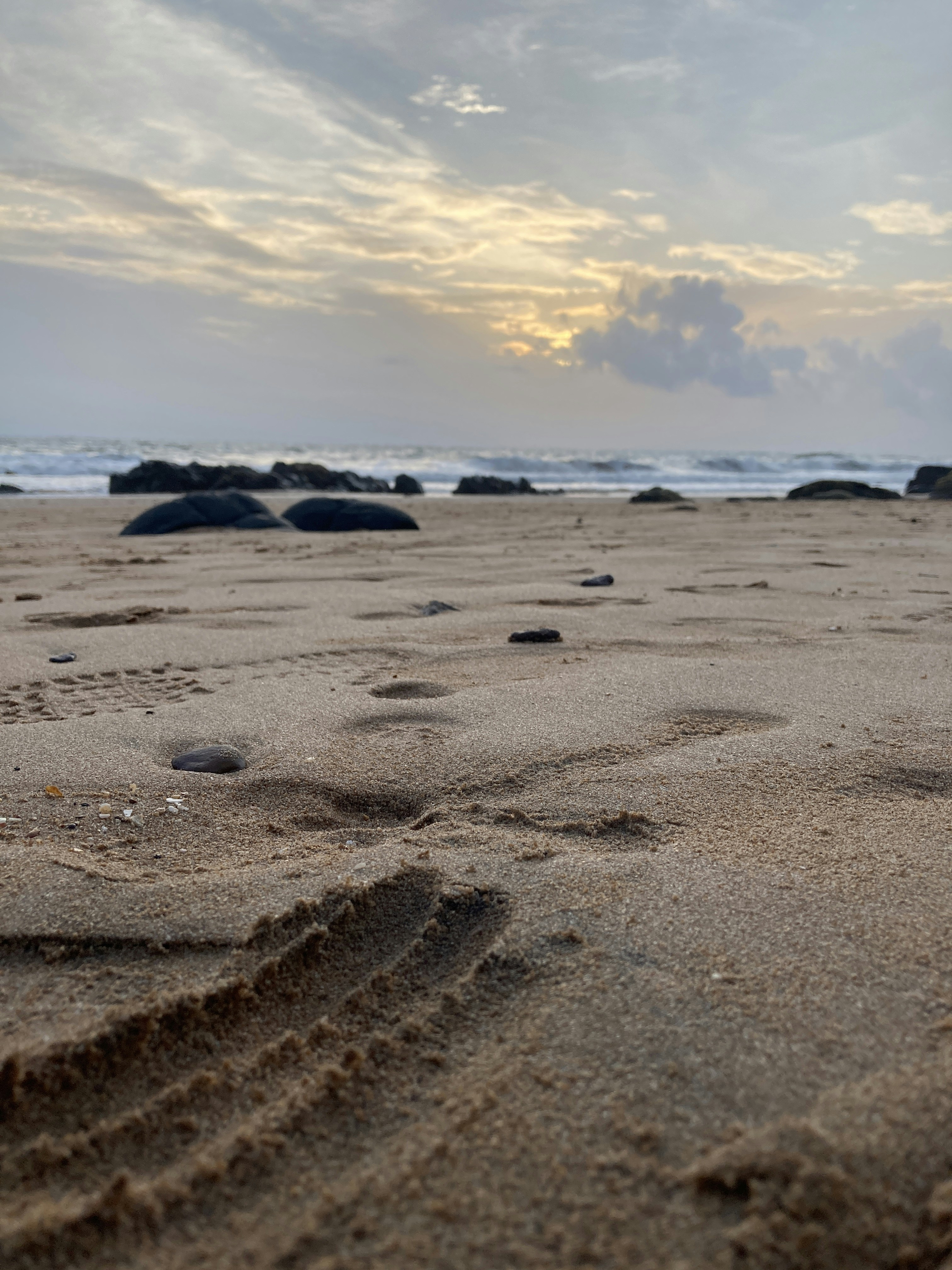 A sandy beach with rocks and water photo – Free South goa Image on Unsplash
