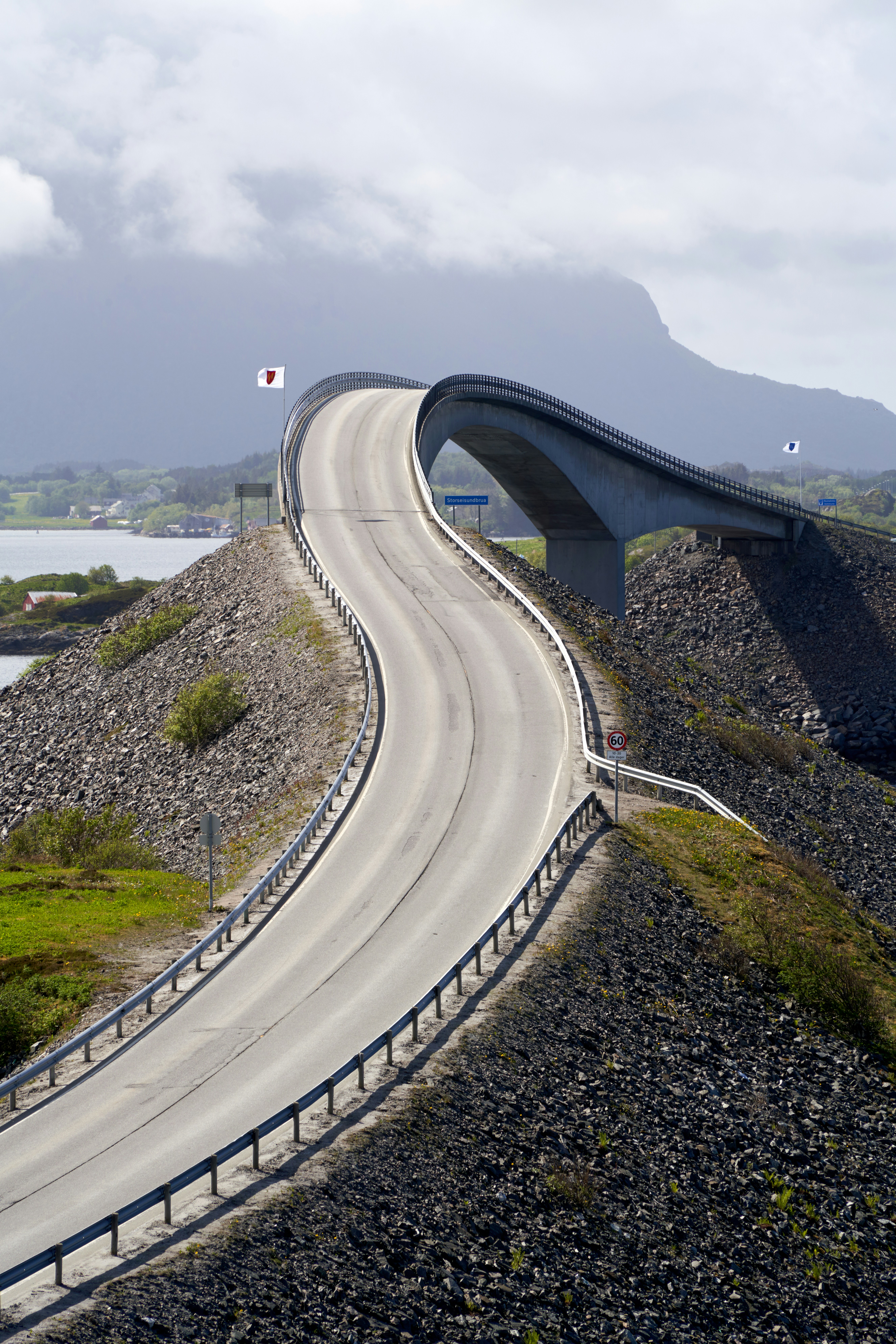 The Winding Ridge: A Concrete Arc Crossing the Quiet Volcanic Landscape