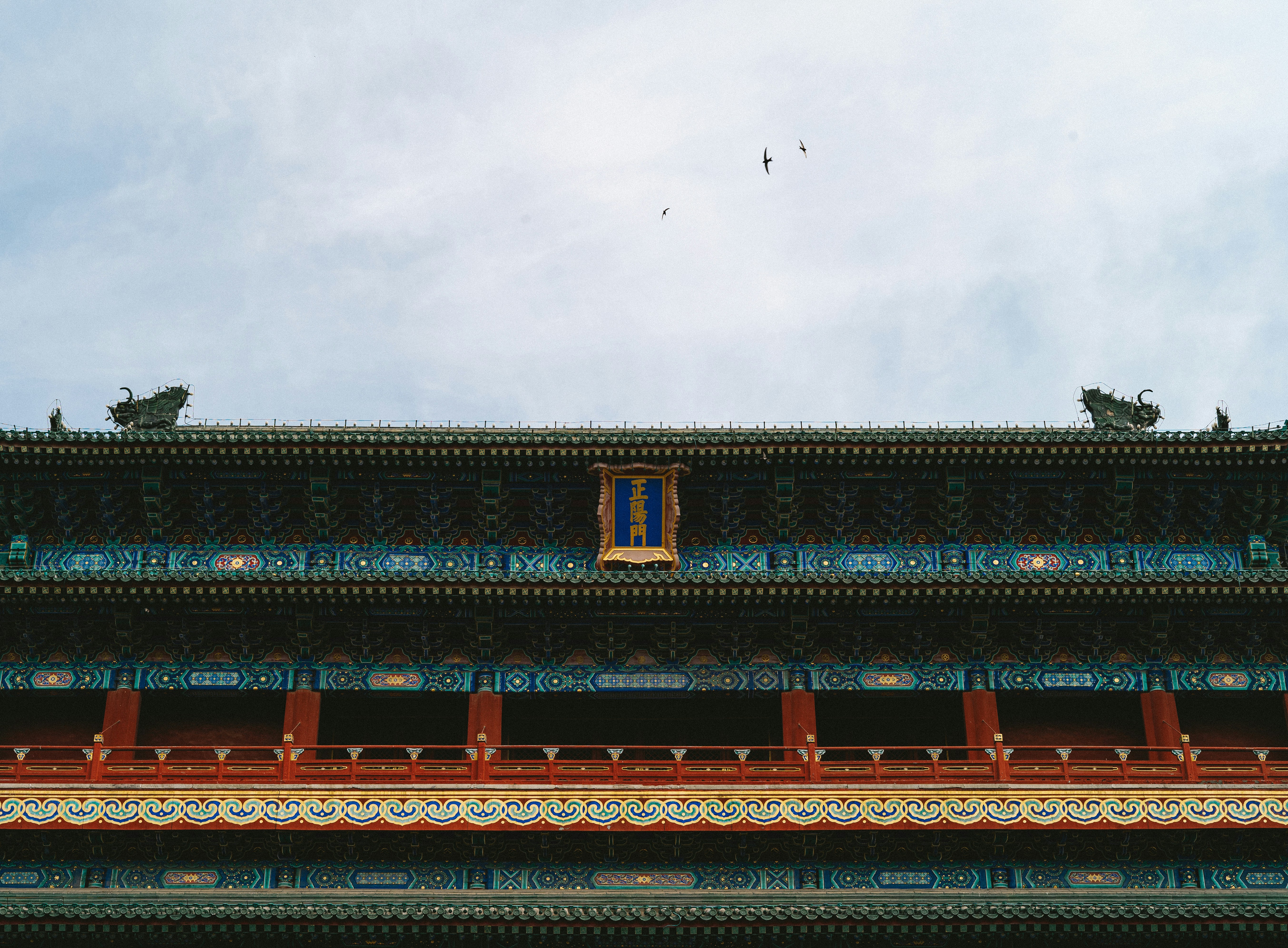 a building with a red roof