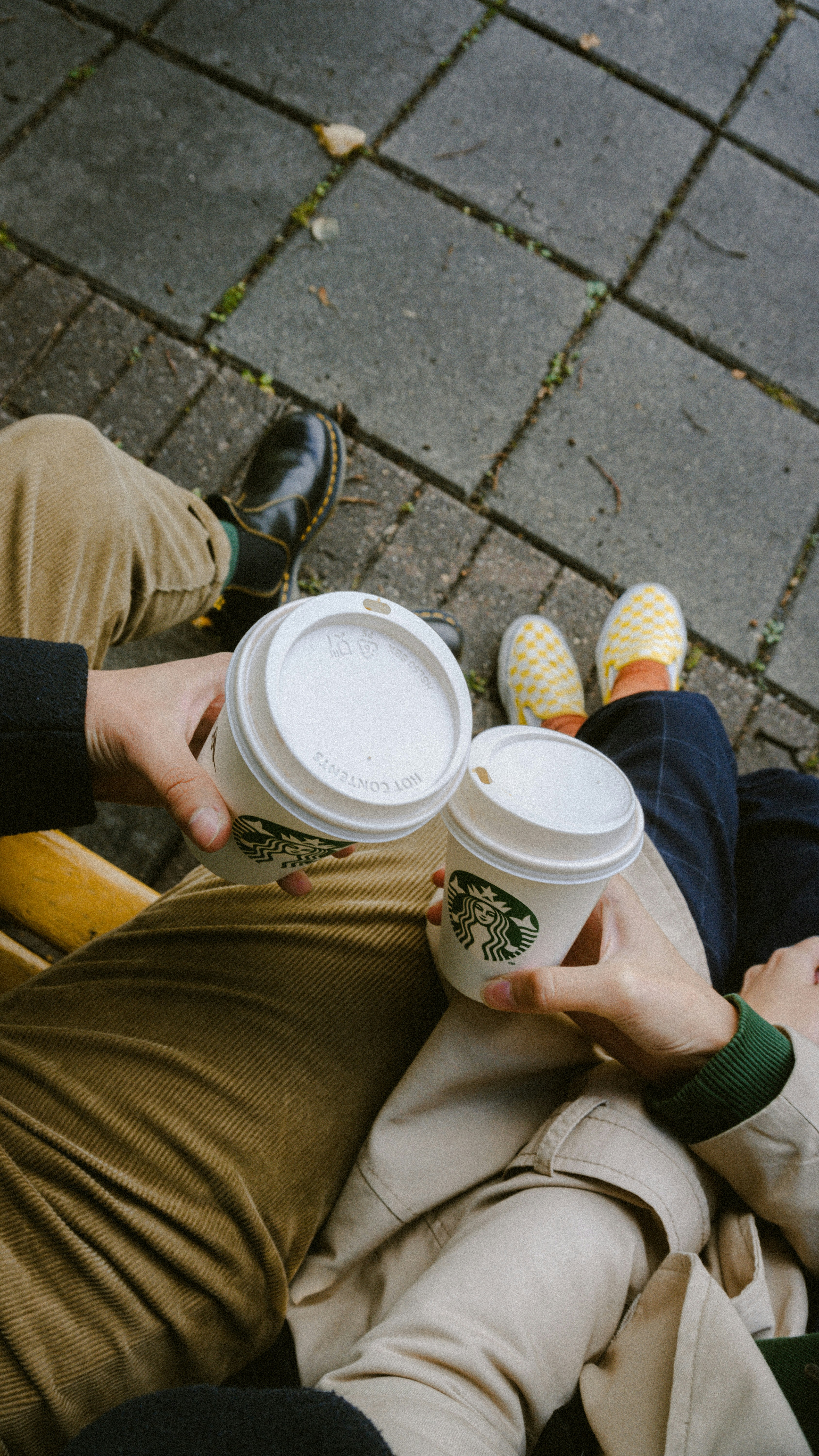 Fall aesthetics cup of starbucks coffee 2/2 | a group of people holding cups