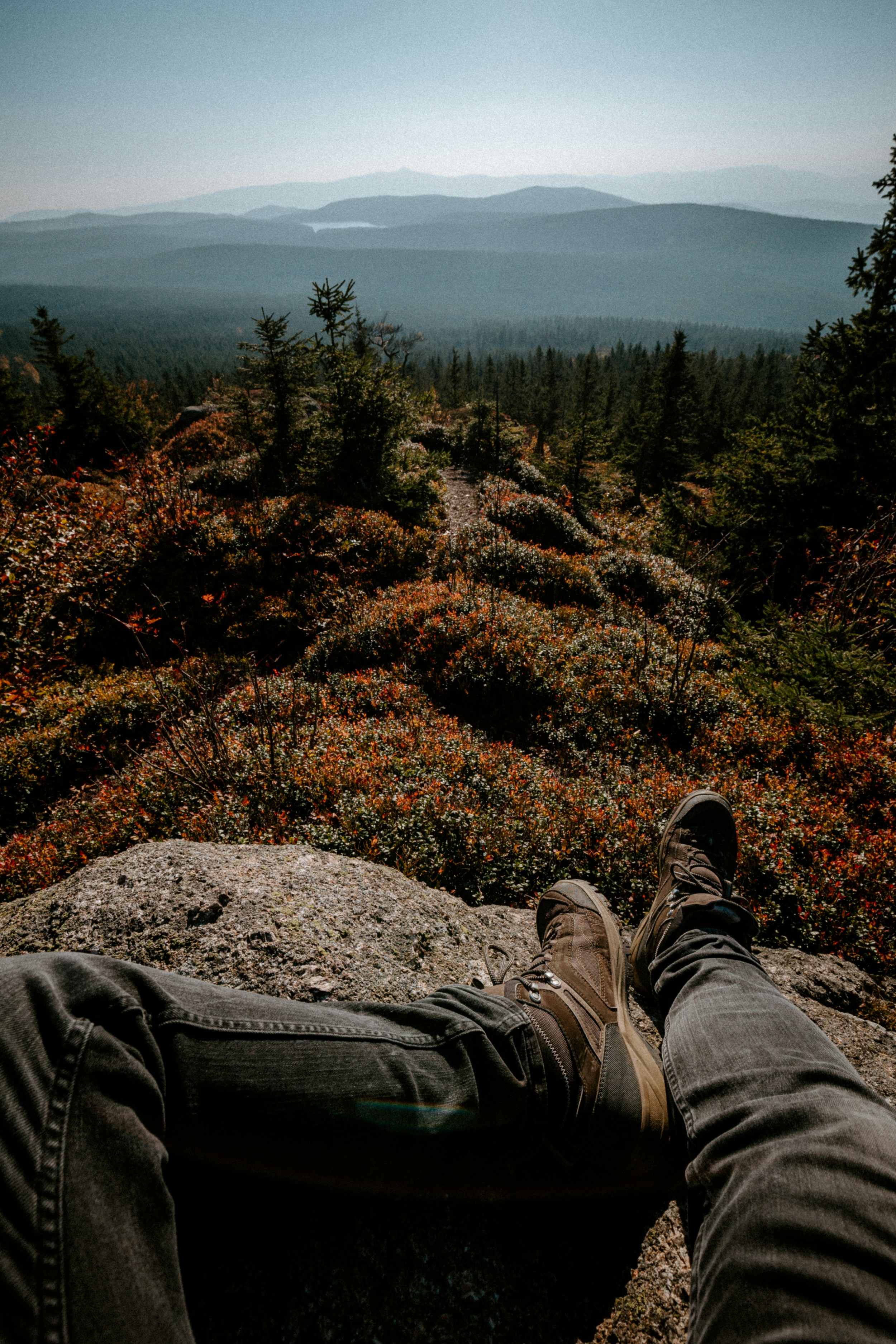 Boots on the Edge: An Autumn Ridge Overlook