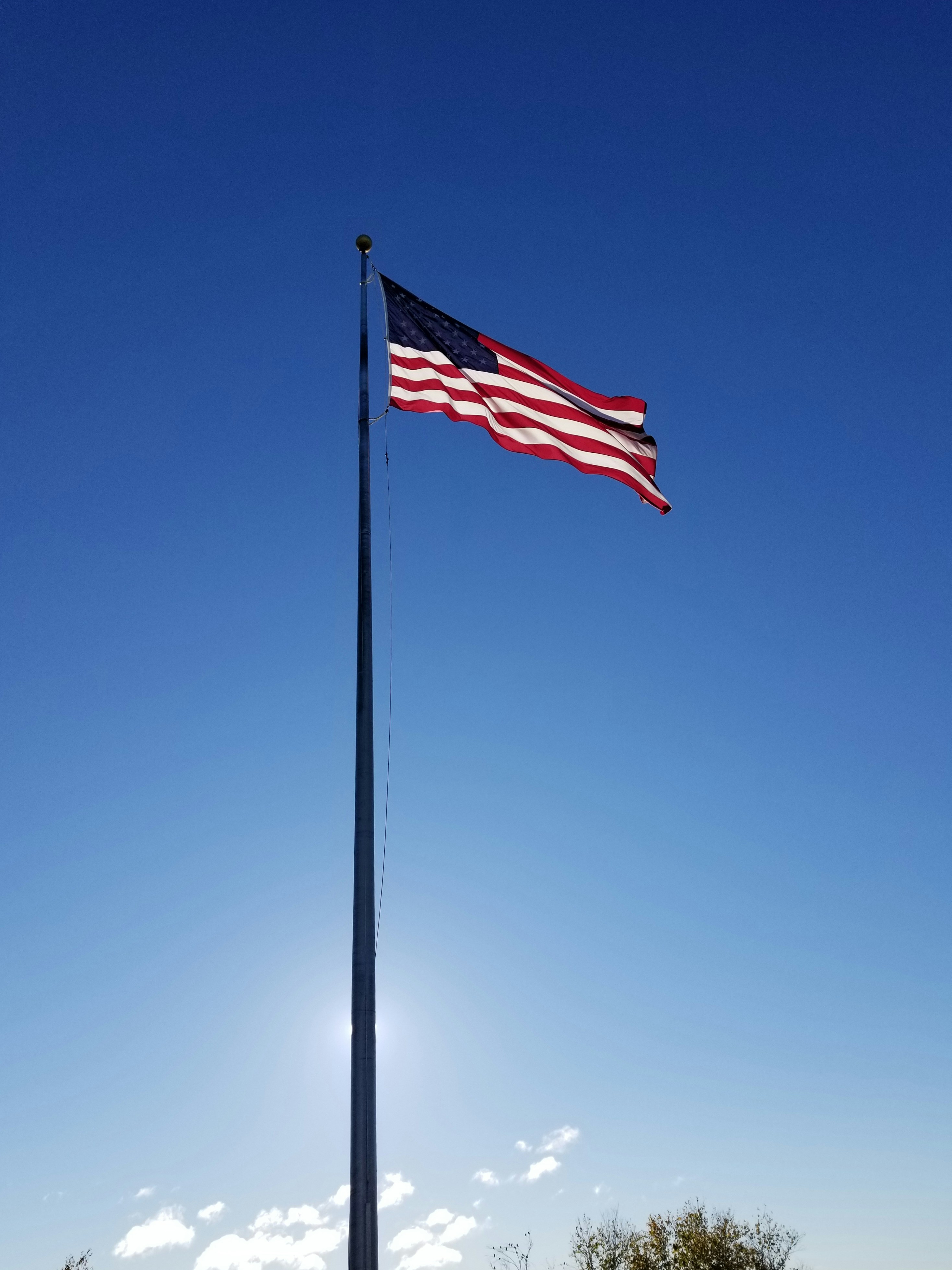 a flag on a flagpole