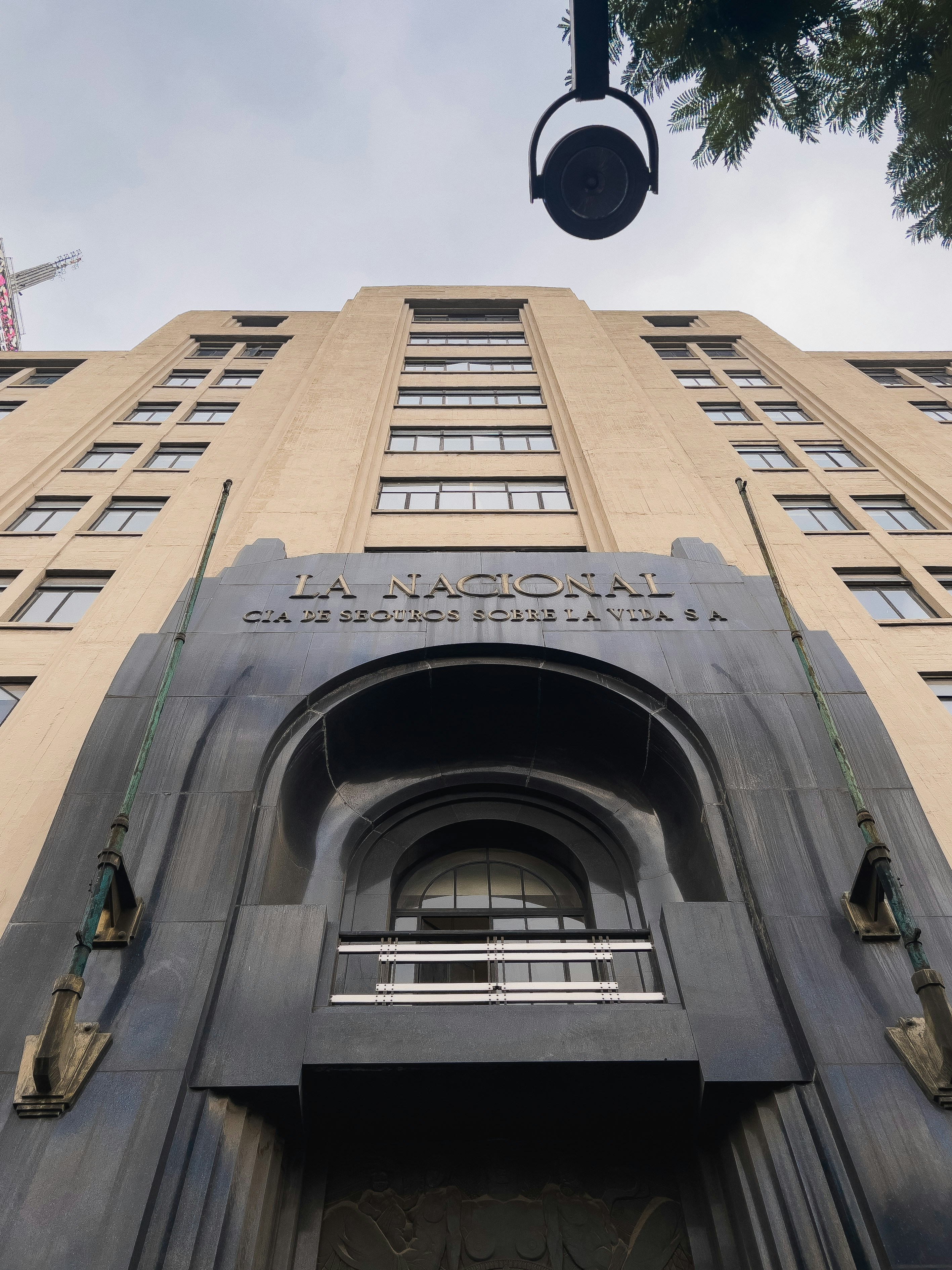 National Bank Facade Reaches Toward the Sky