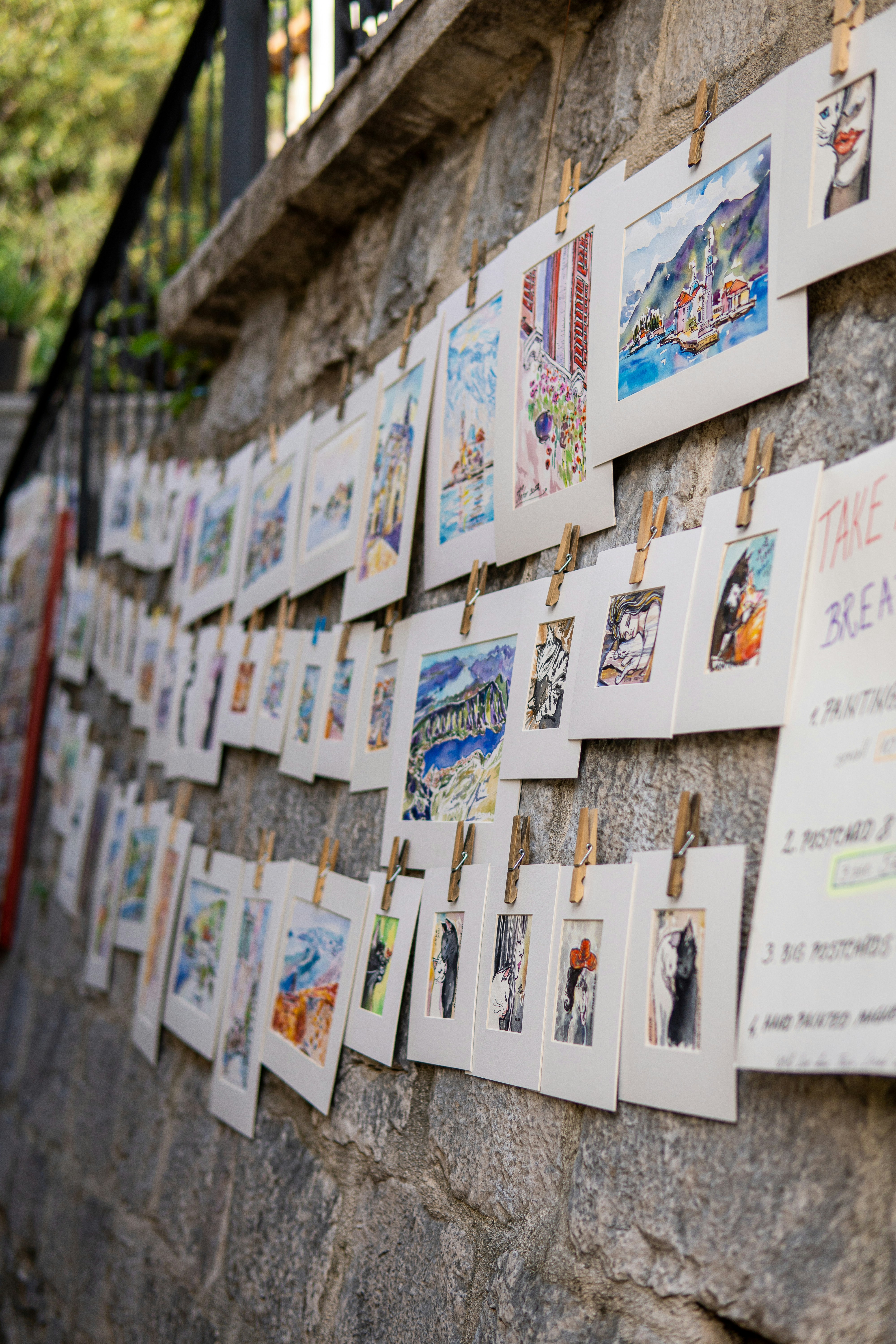 Stone-Walled Gallery: A Colorful Parade of Travel Postcards