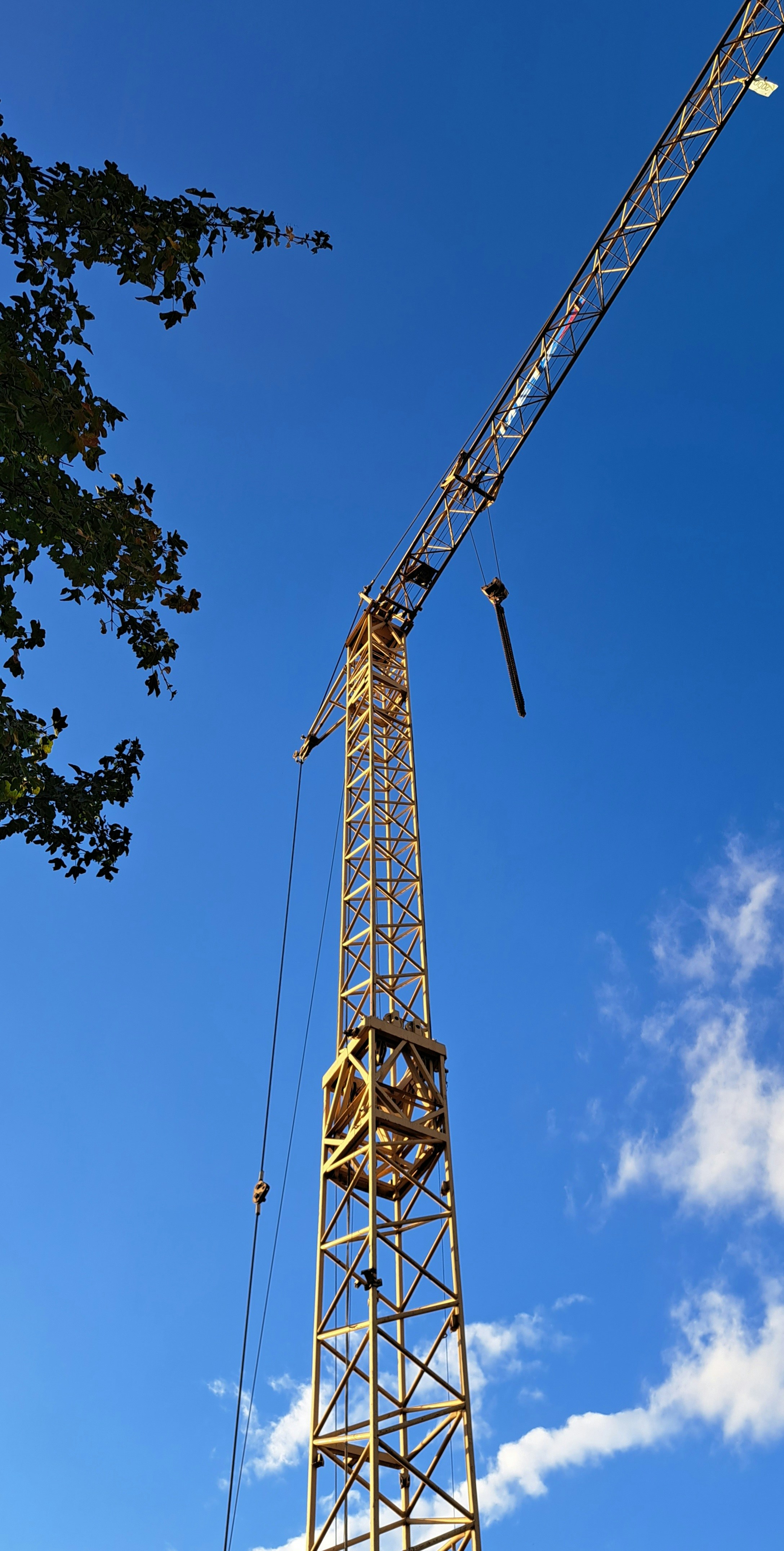 Crane Lattice Against a Pristine Blue Sky