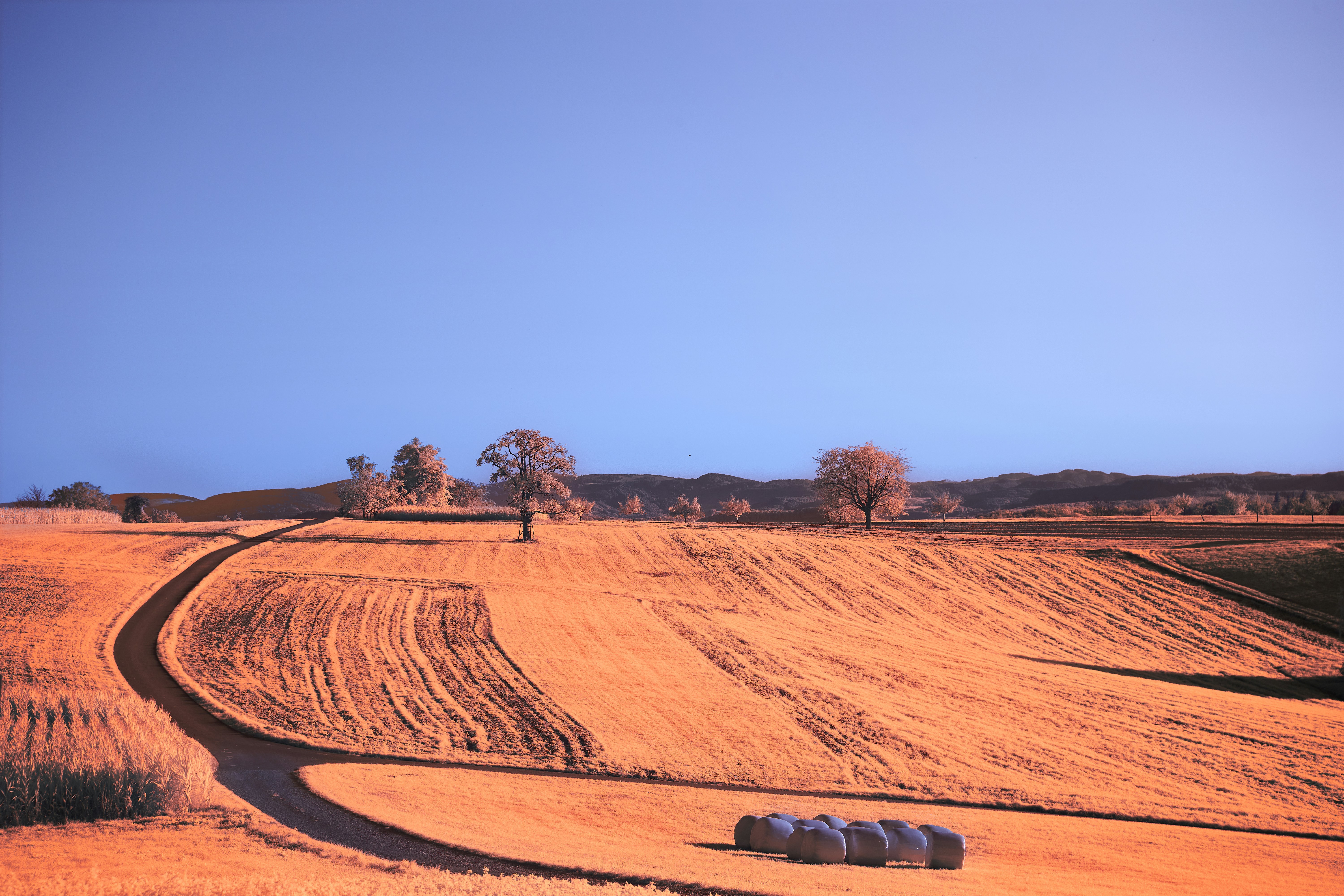A large dirt field photo – Free Blue Image on Unsplash
