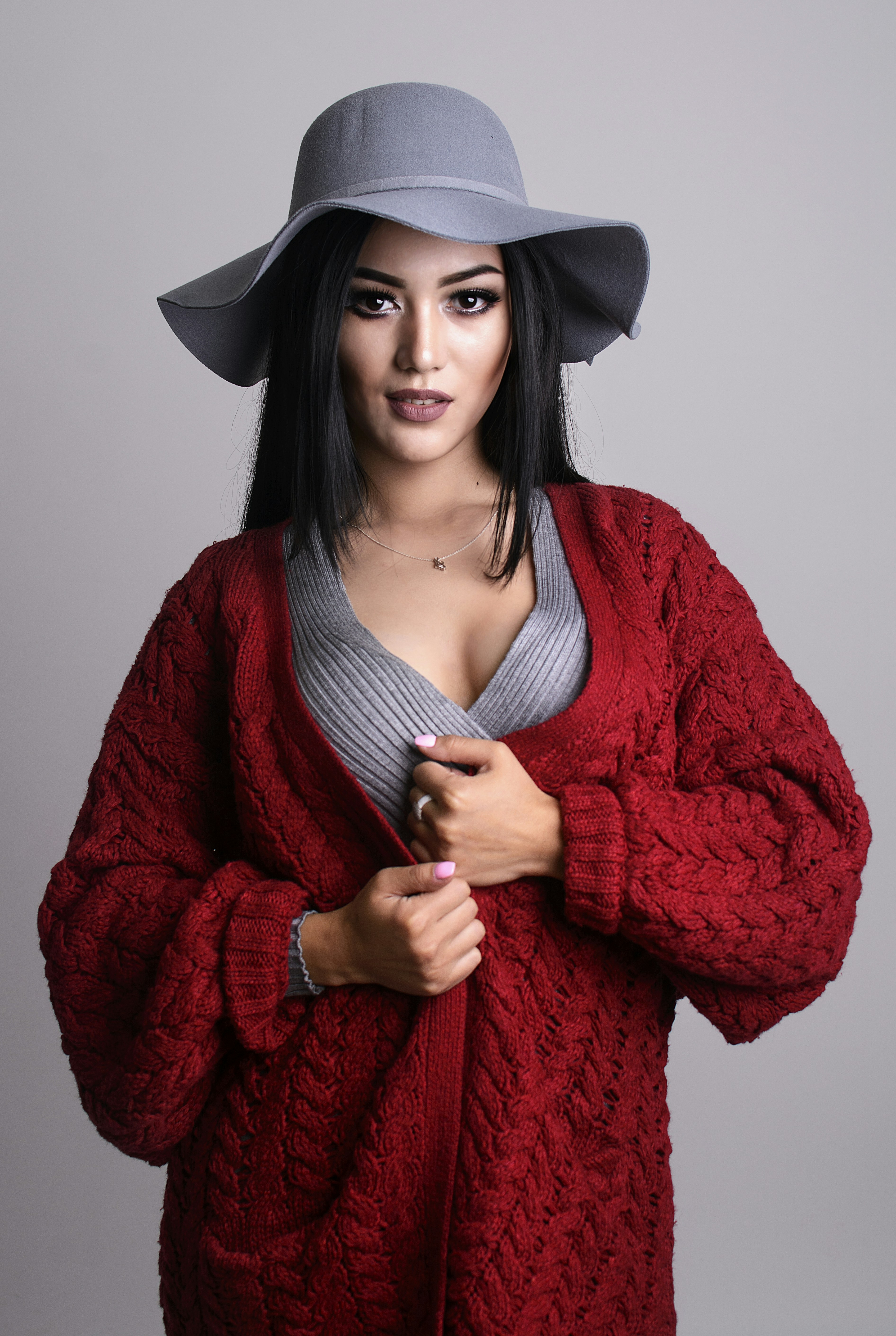 a woman wearing a hat