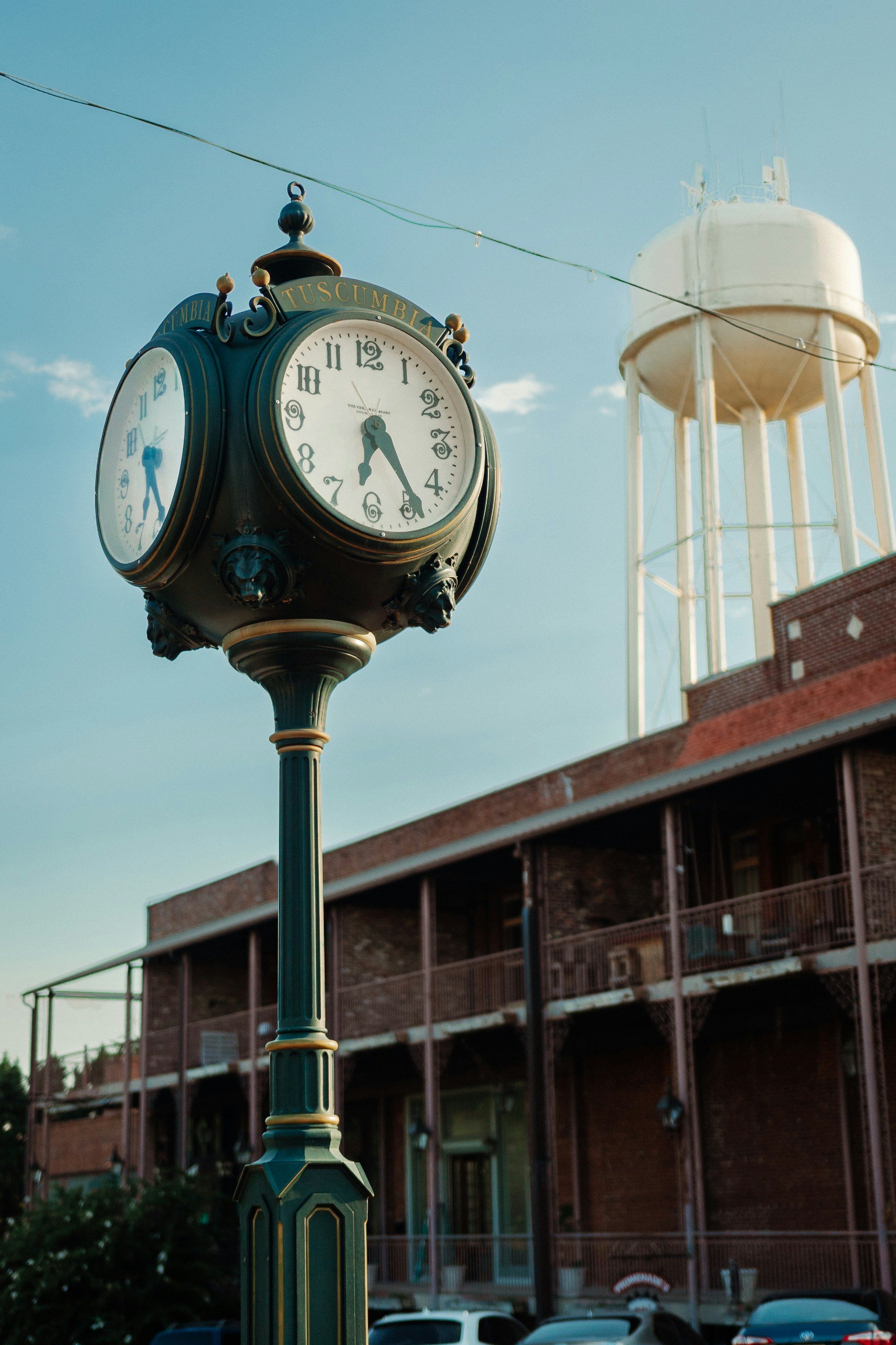 a clock tower next to Fisherman's Wharf