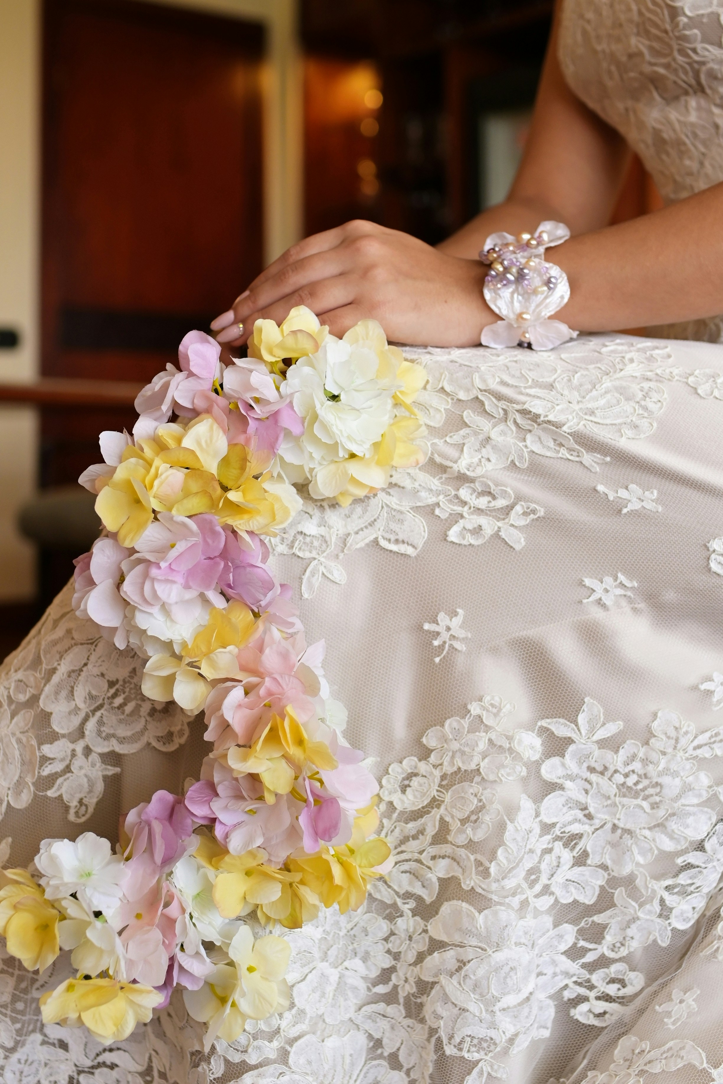 Lace and Petals: A Quiet Bridal Moment