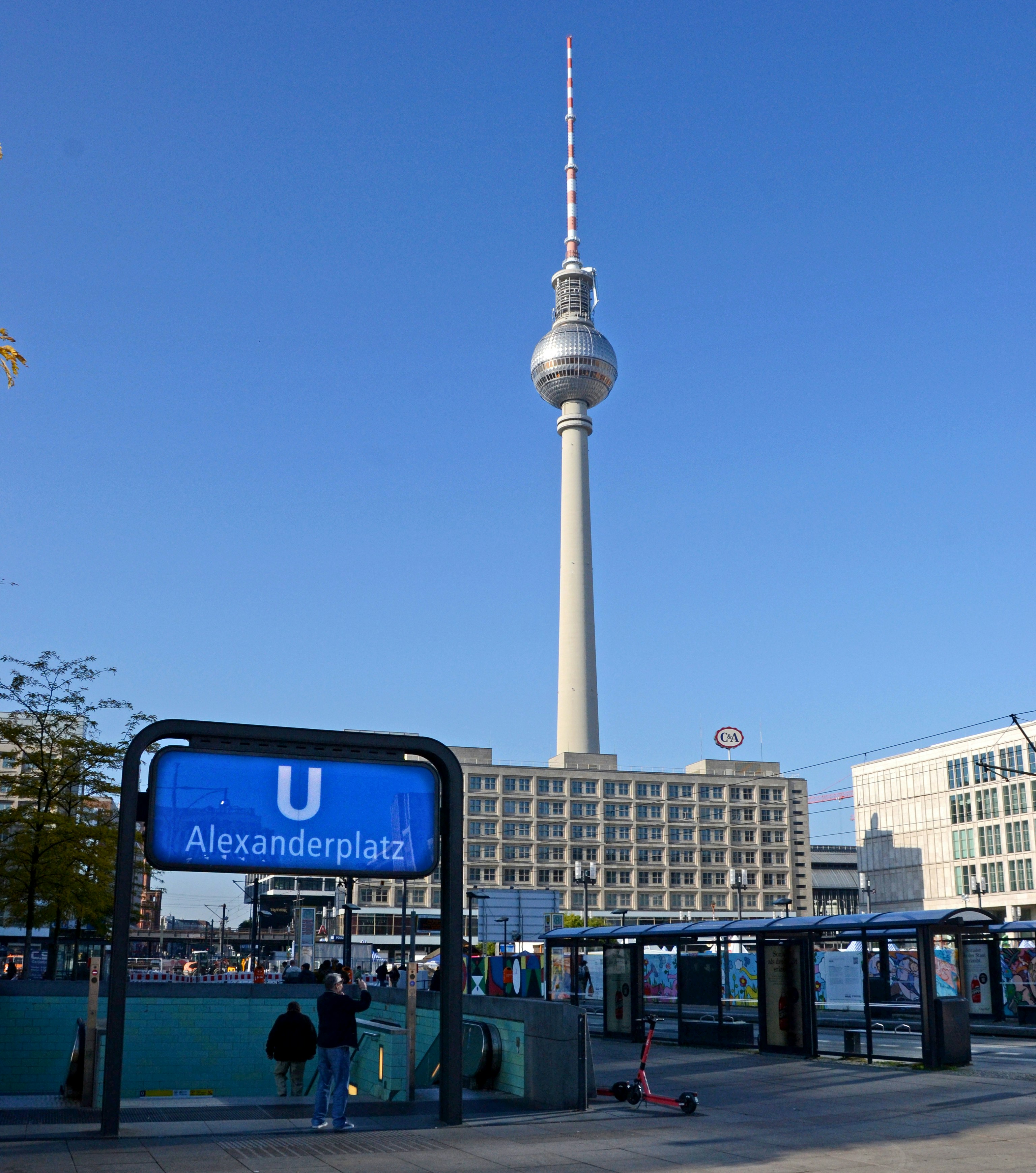 Towering Berlin Icon Above Alexanderplatz: A Daylight Cityscape
