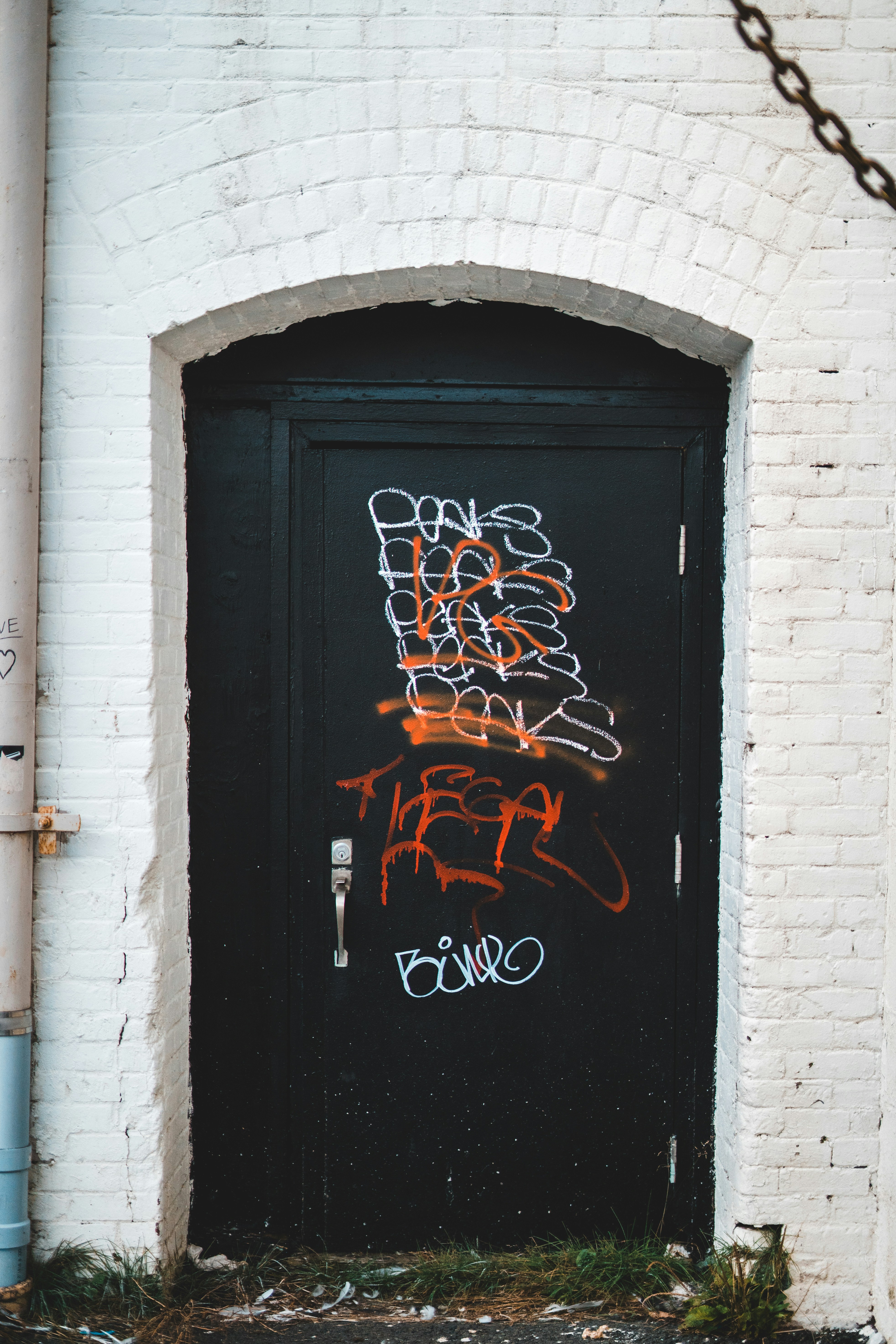 a door with graffiti on it