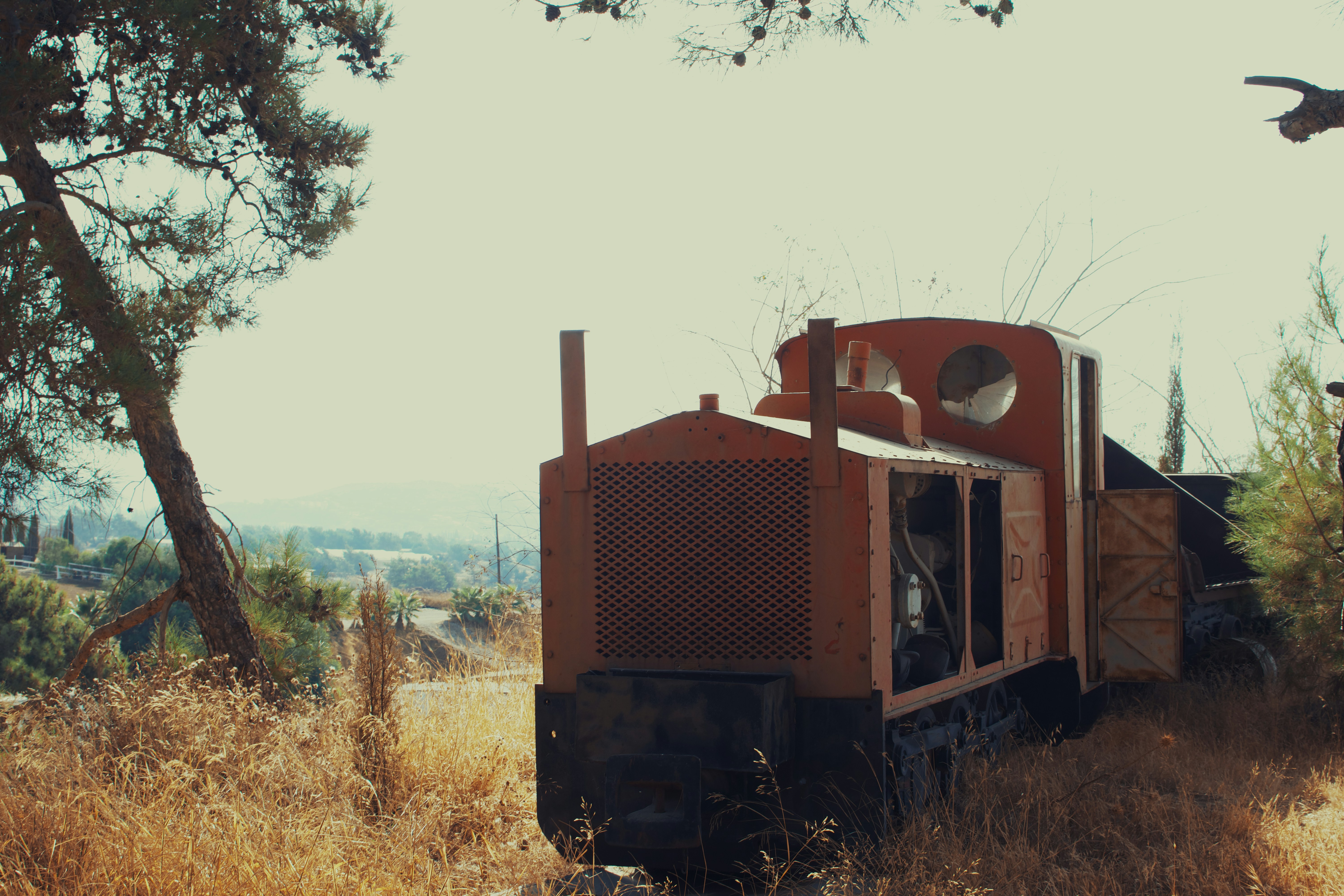 an old rusted out train car