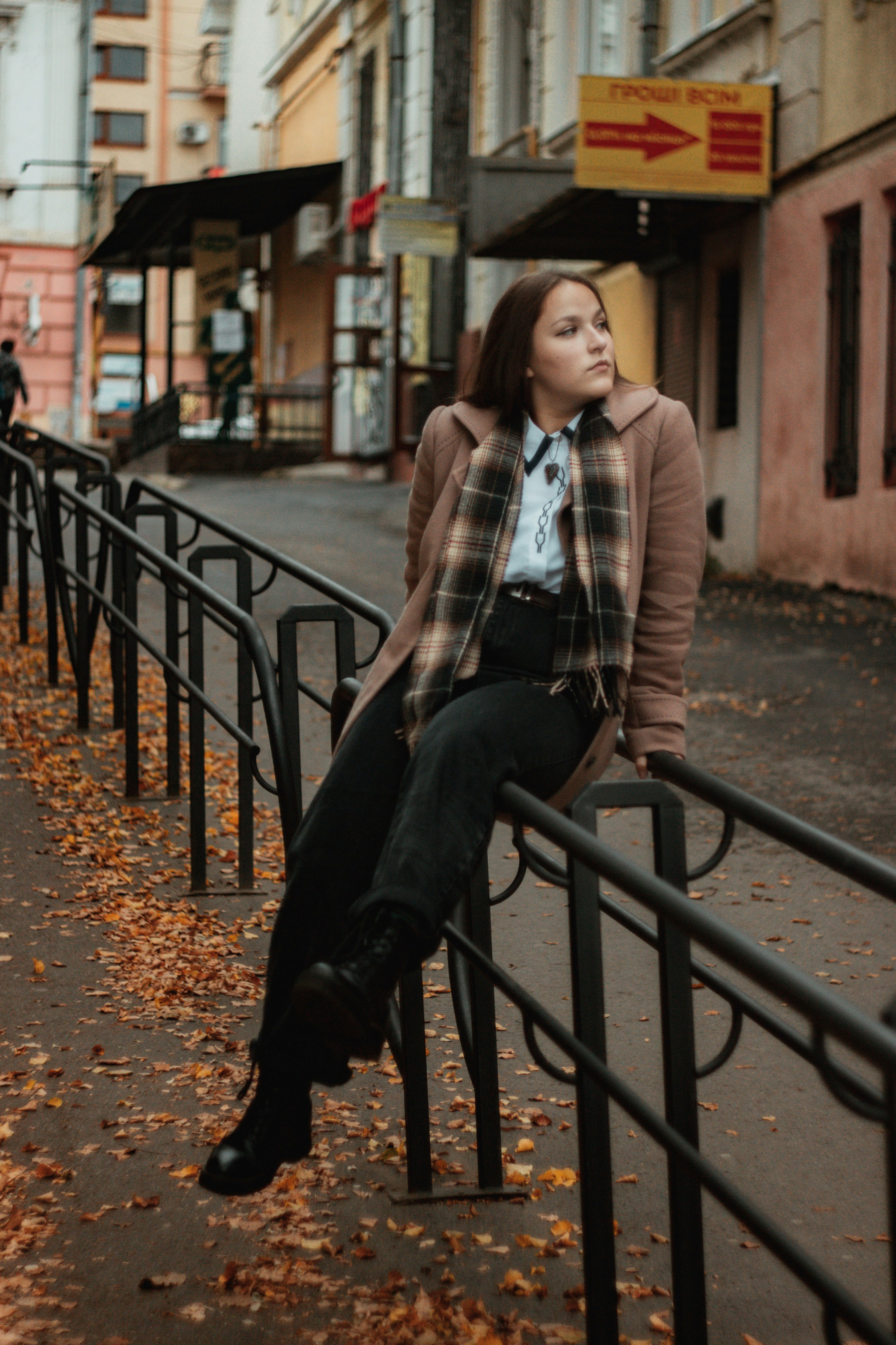 Autumn Gaze on the City Rail