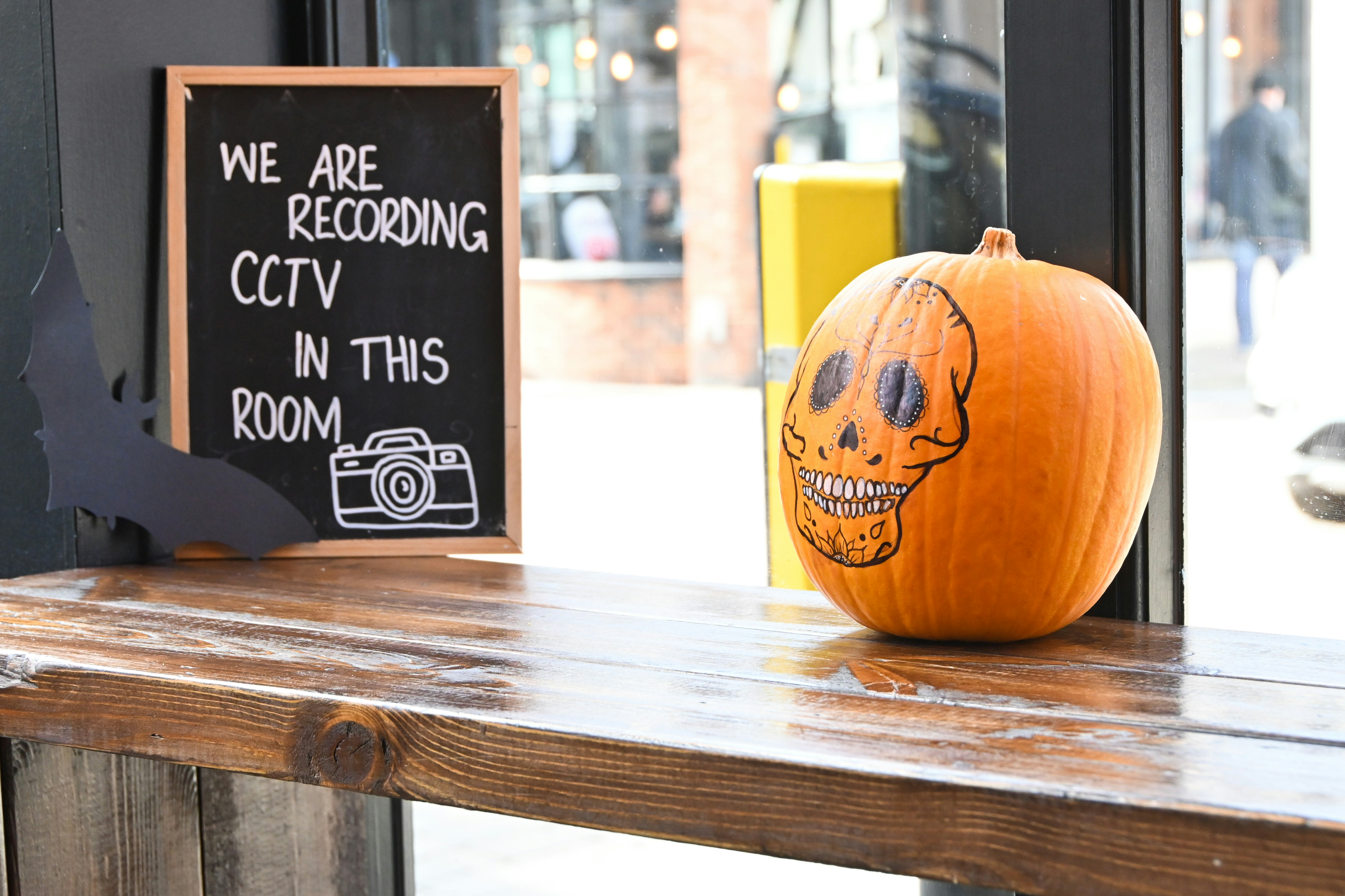 Pumpkin Portrait at the Workshop Window