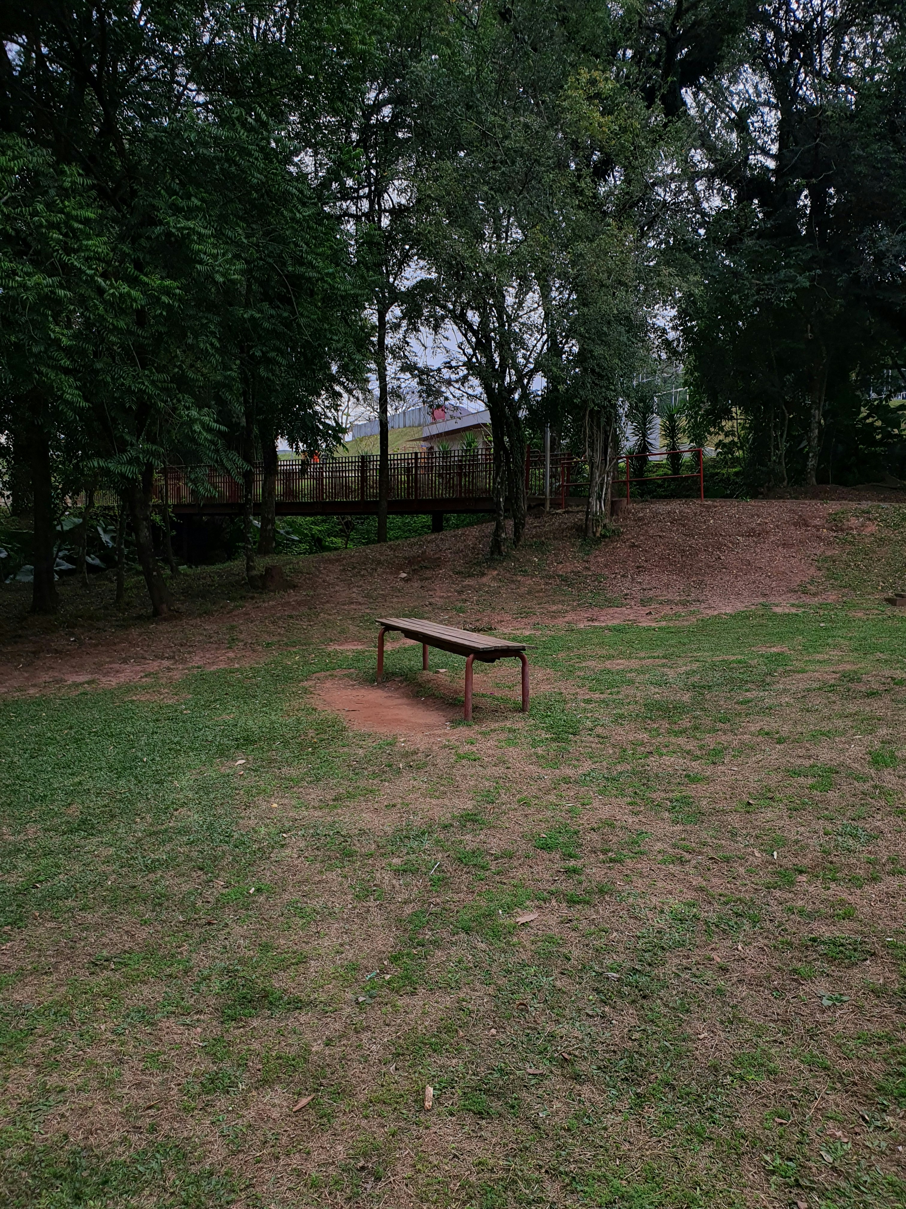 a bench in a park