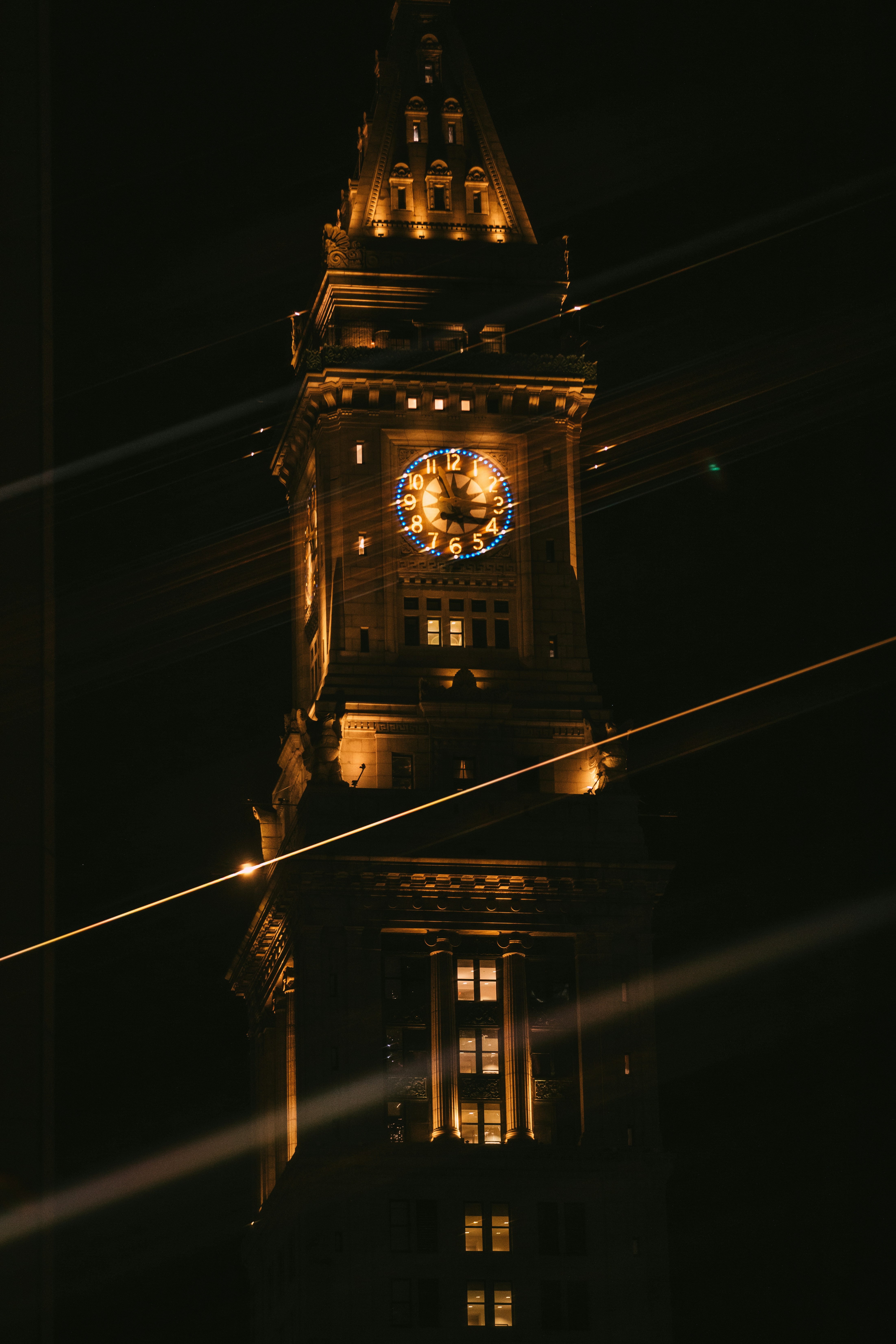 A clock tower at night photo – Free Architecture Image on Unsplash