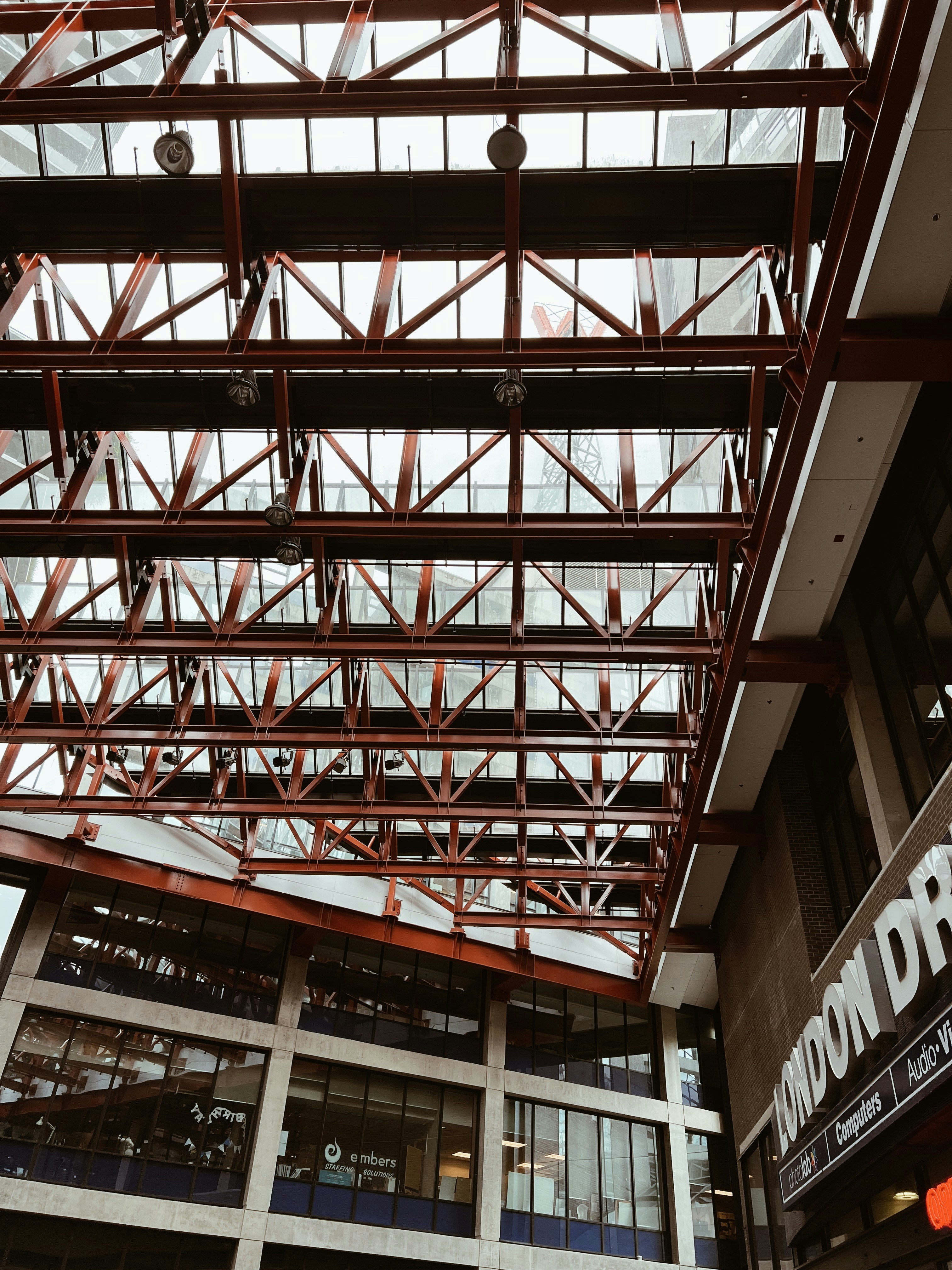 A large metal structure with a sign photo – Free Architecture Image on ...