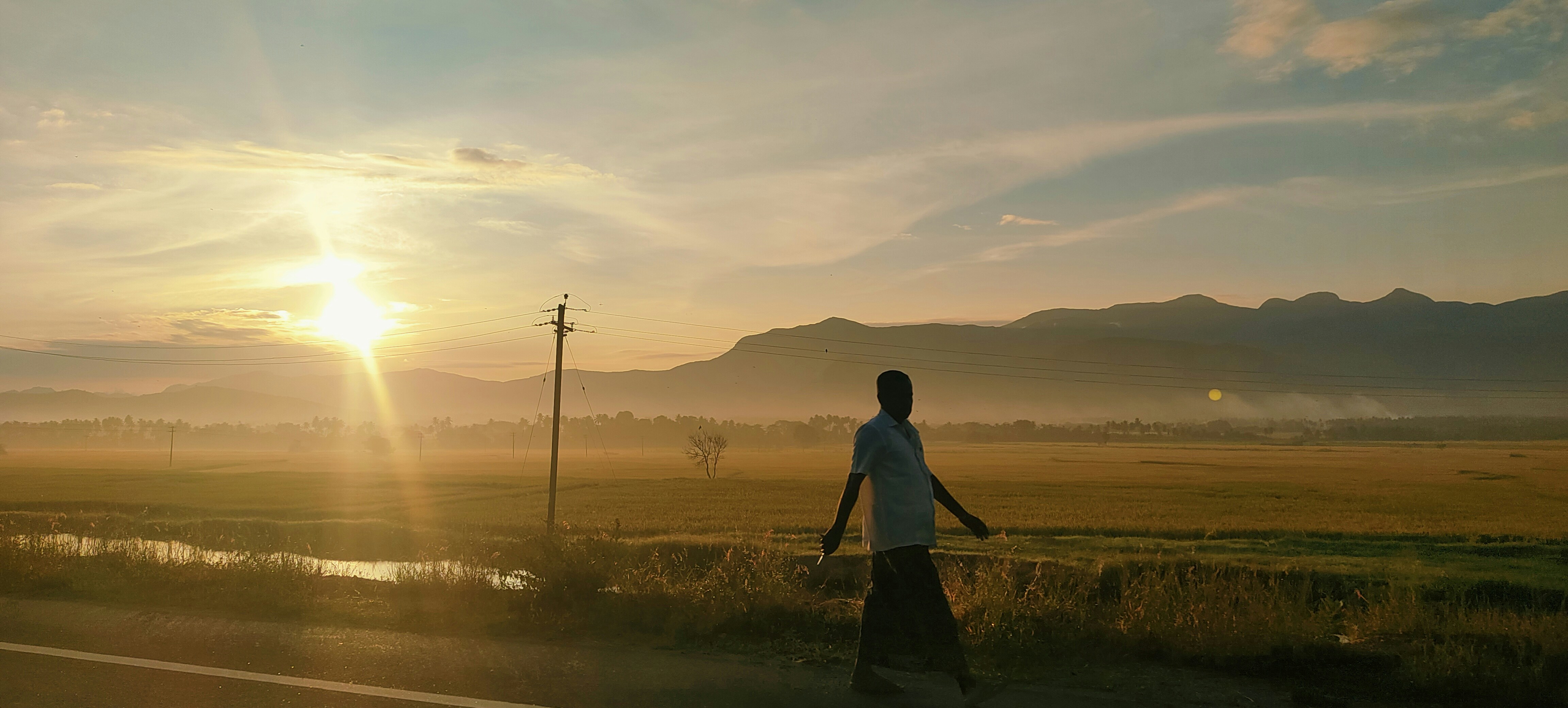 A person walking on a road photo – Free Person Image on Unsplash