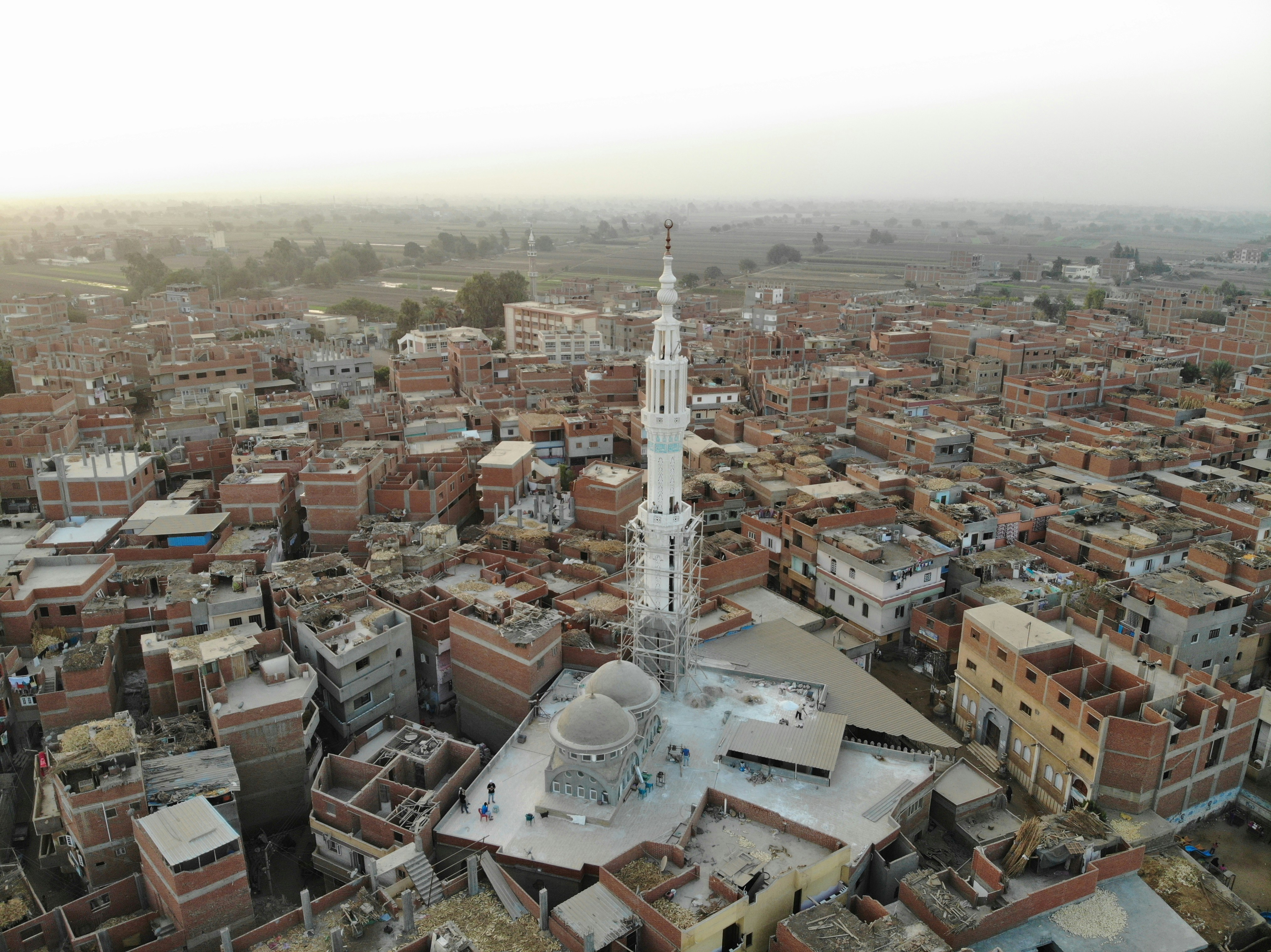 Spire Amidst the Urban Tapestry