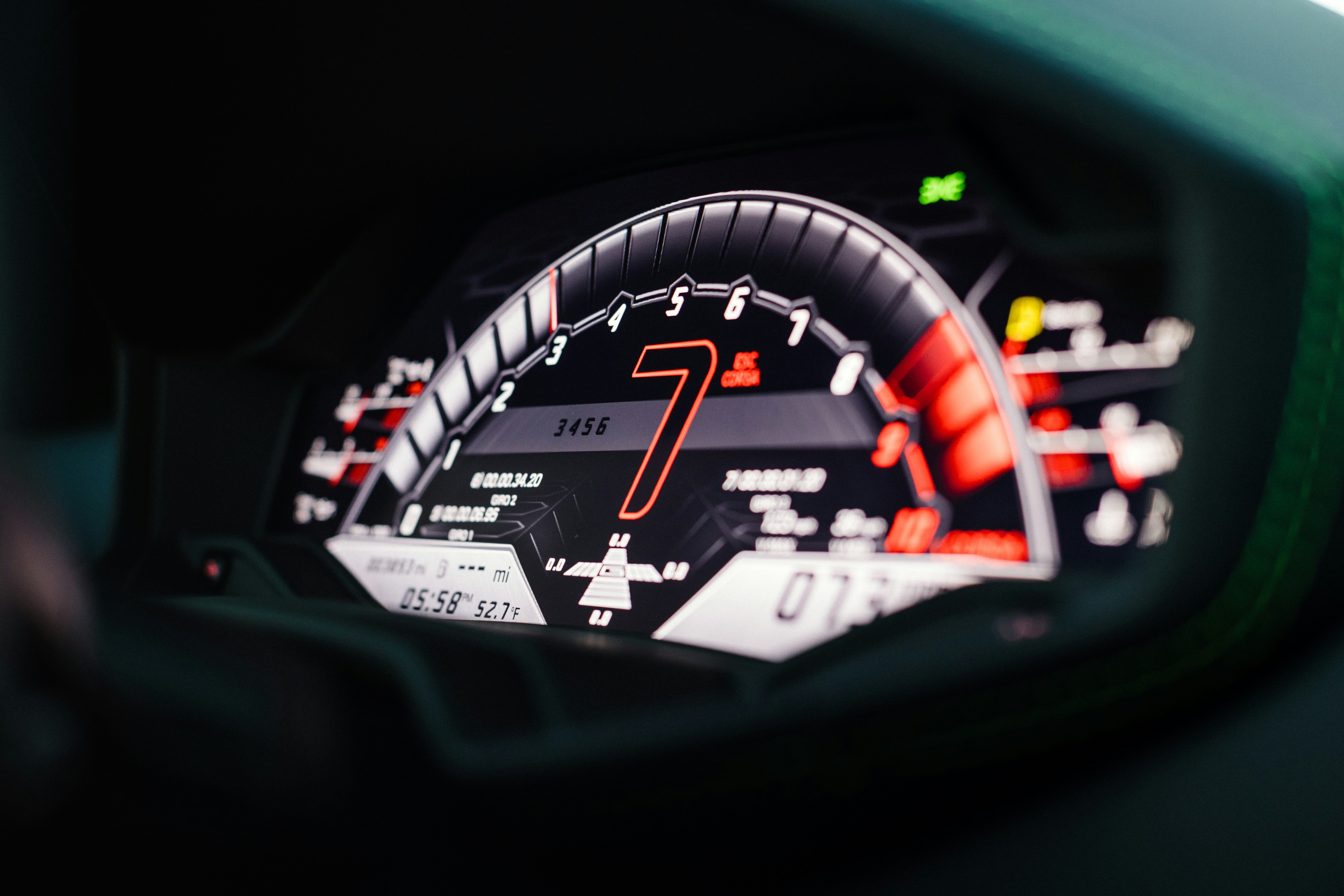 a close up of a car dashboard