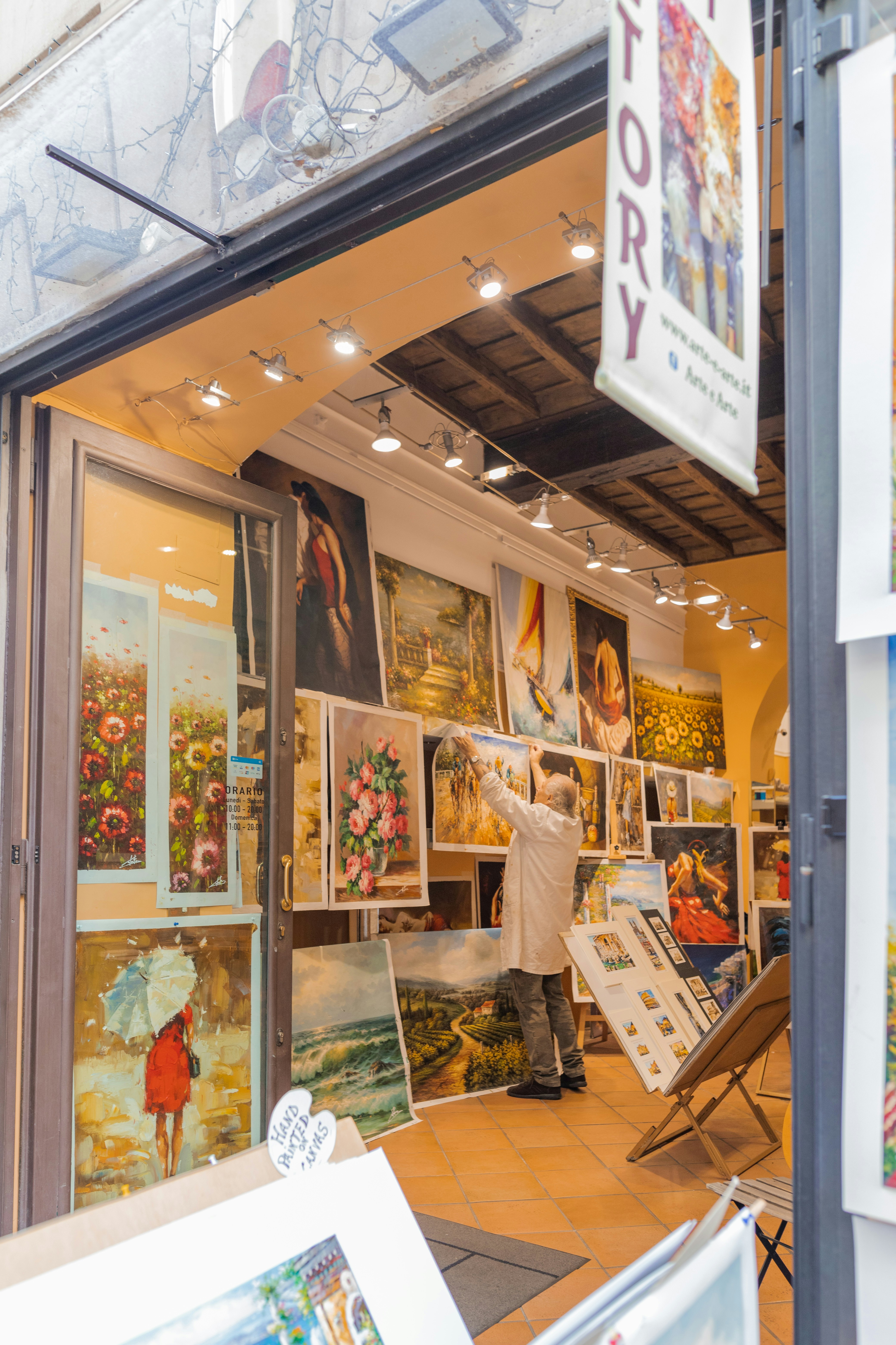 Gallery Street: Portrait of Color in a Sunlit Studio Shop