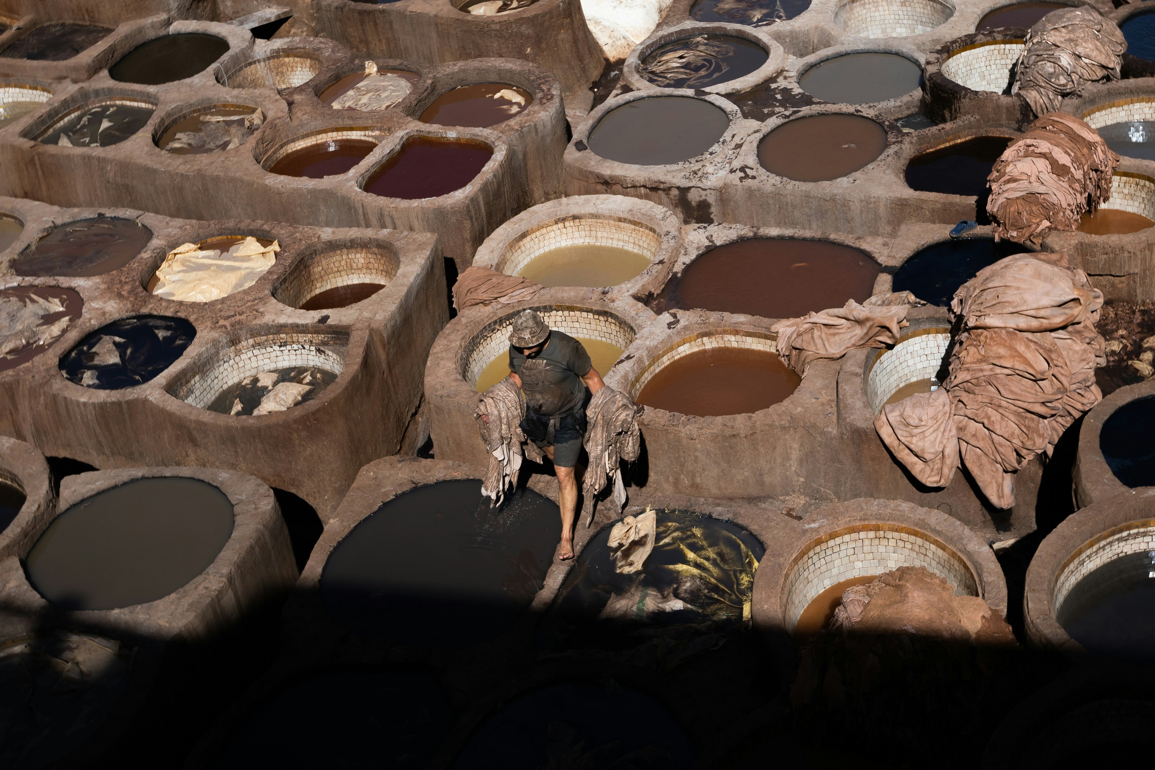Mosaic of Traditional Dye Vats