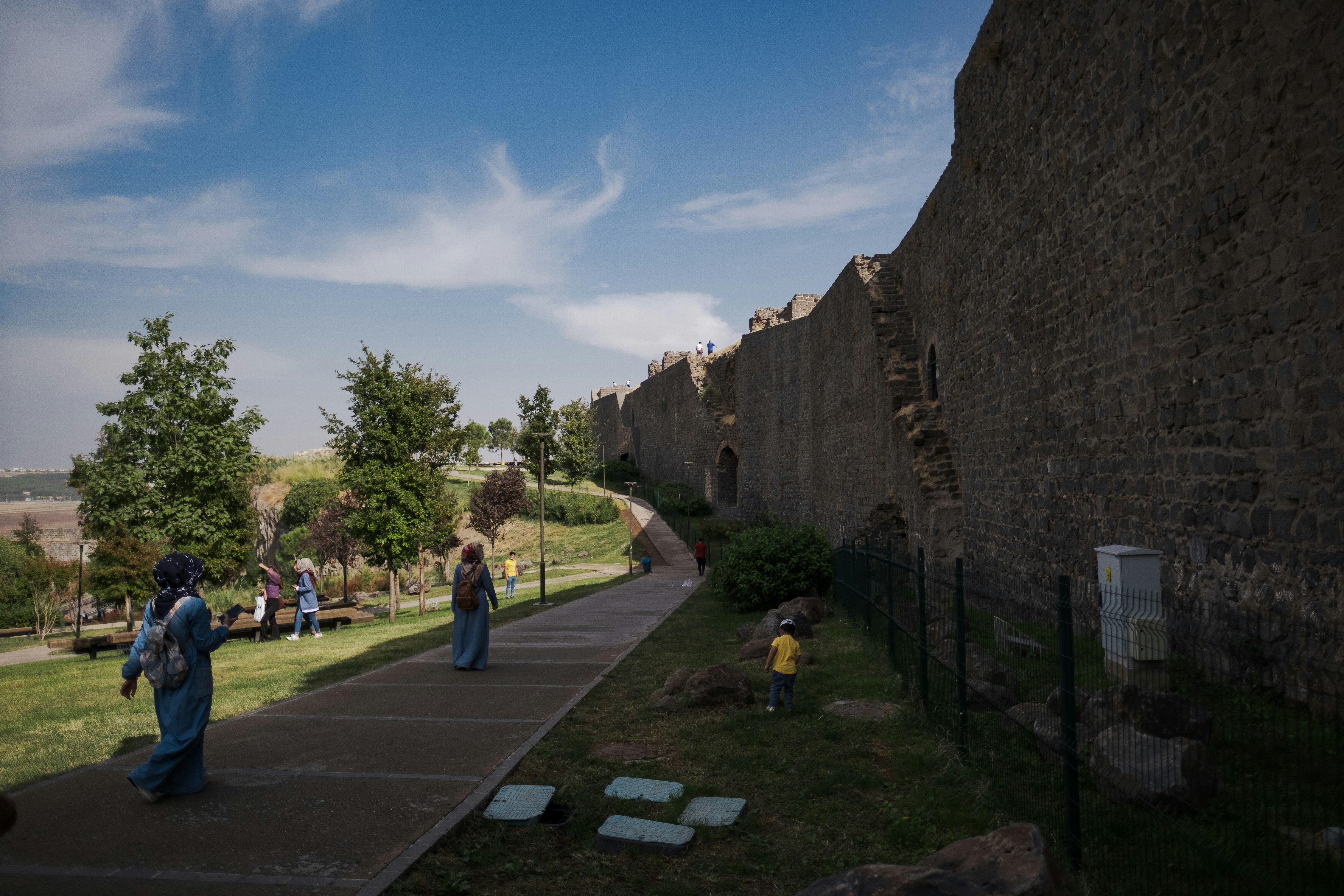 Around the ancient city walls of Diyarbakir.