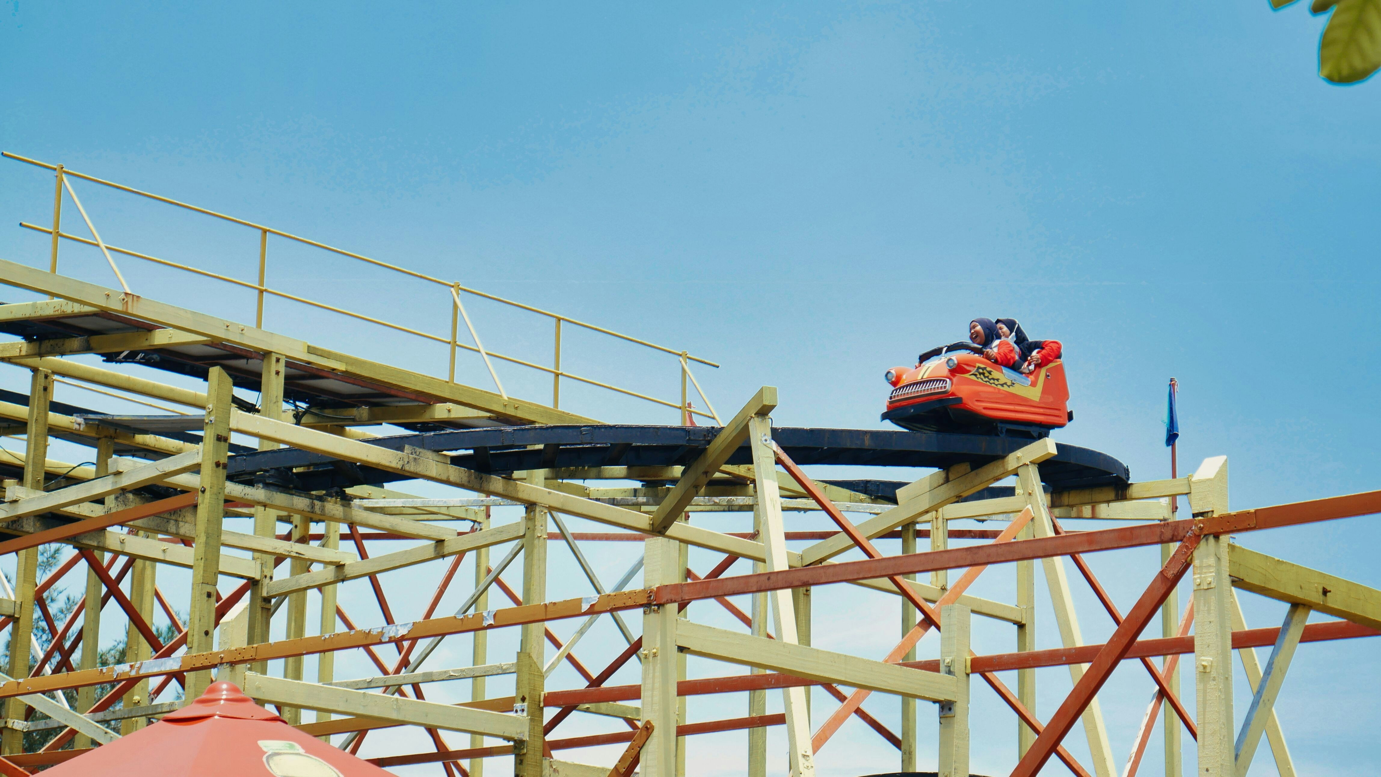 A person riding a roller coaster photo – Free Wisata bahari lamongan ...