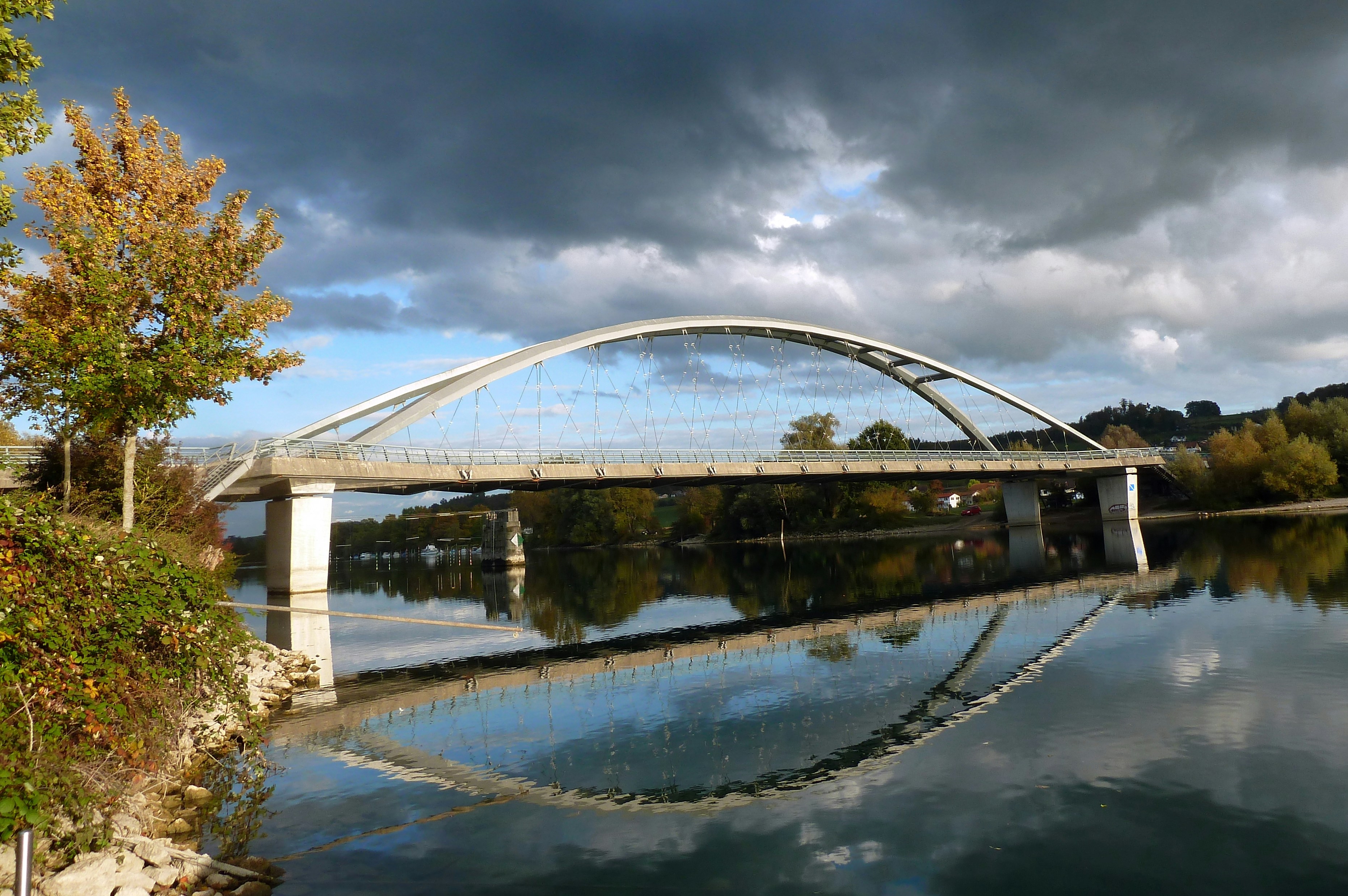 A bridge over a body of water photo – Free Brücke arch - grenchen ...