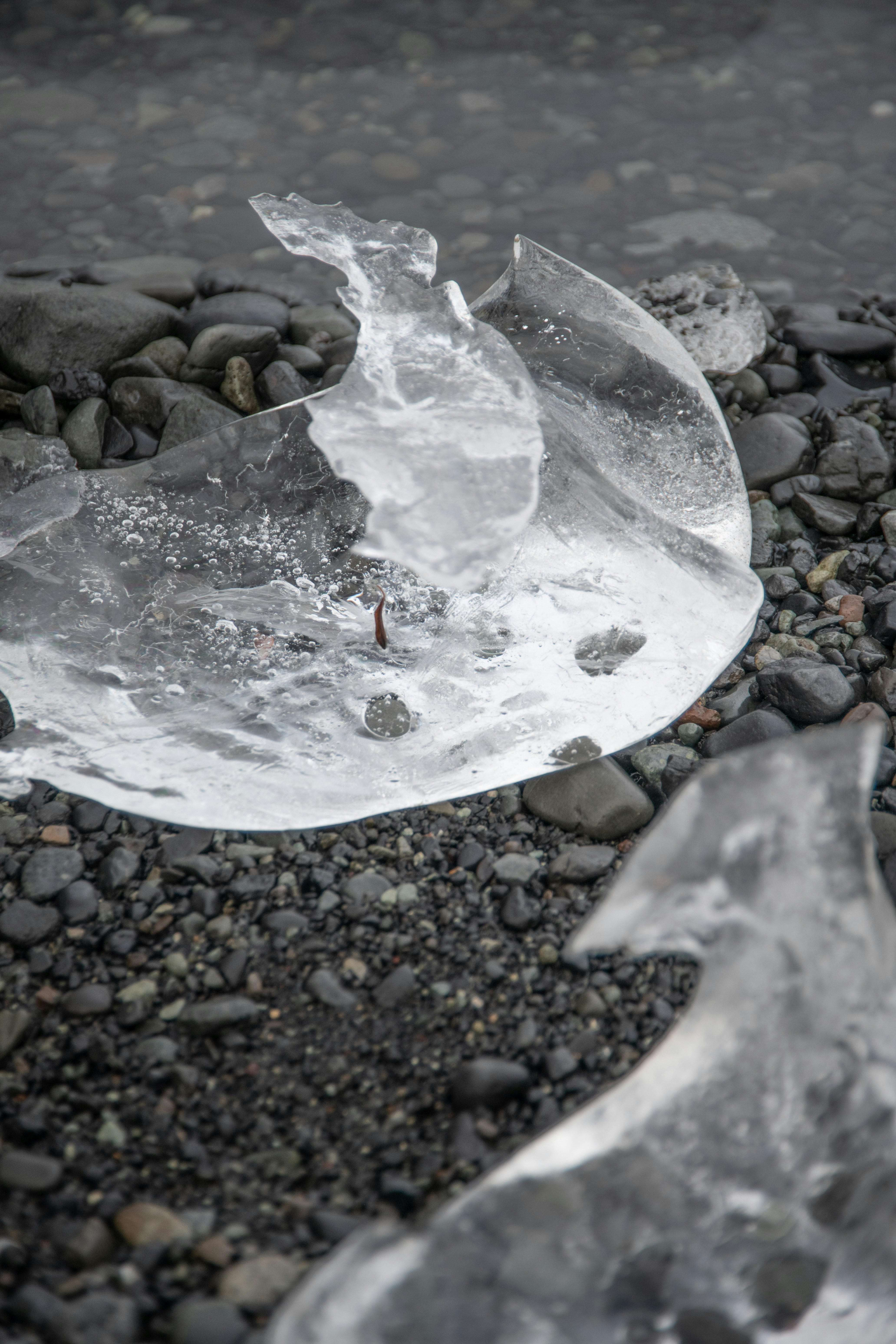 A broken ice skate on a rocky surface photo – Free Glacier lagoon Image ...