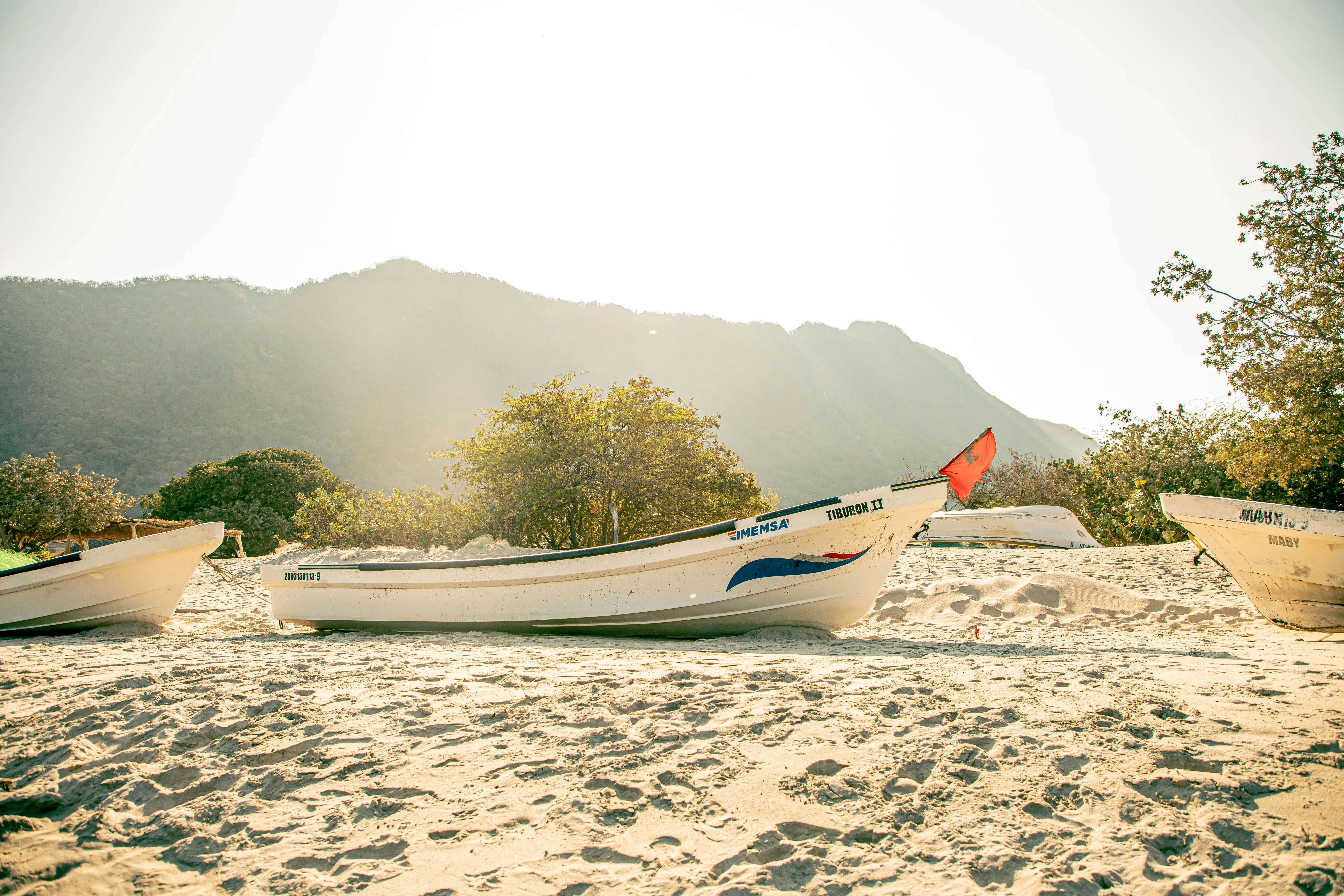 Un grupo de barcos en una playa foto – Imagen de Oaxaca gratuita en ...