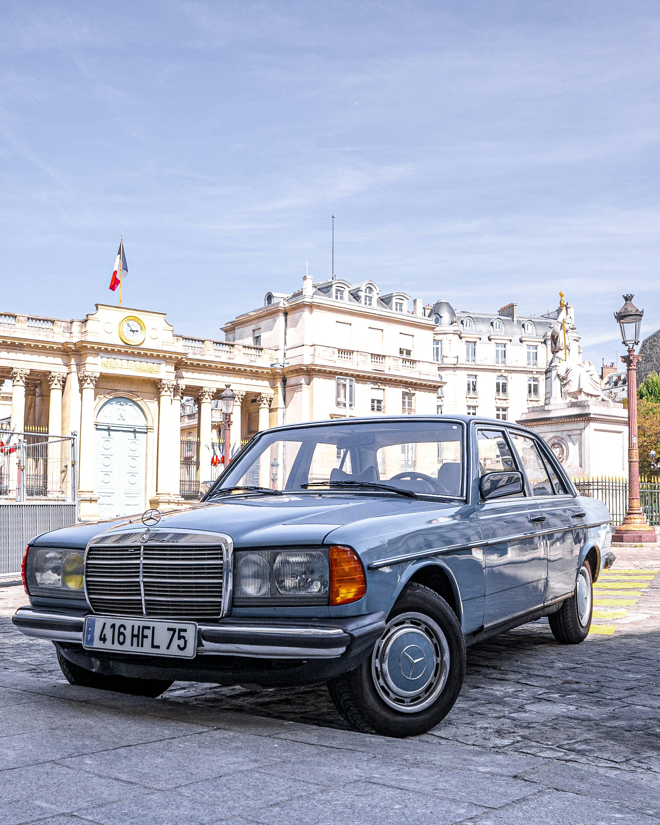 Vintage Mercedes at a Parisian Square