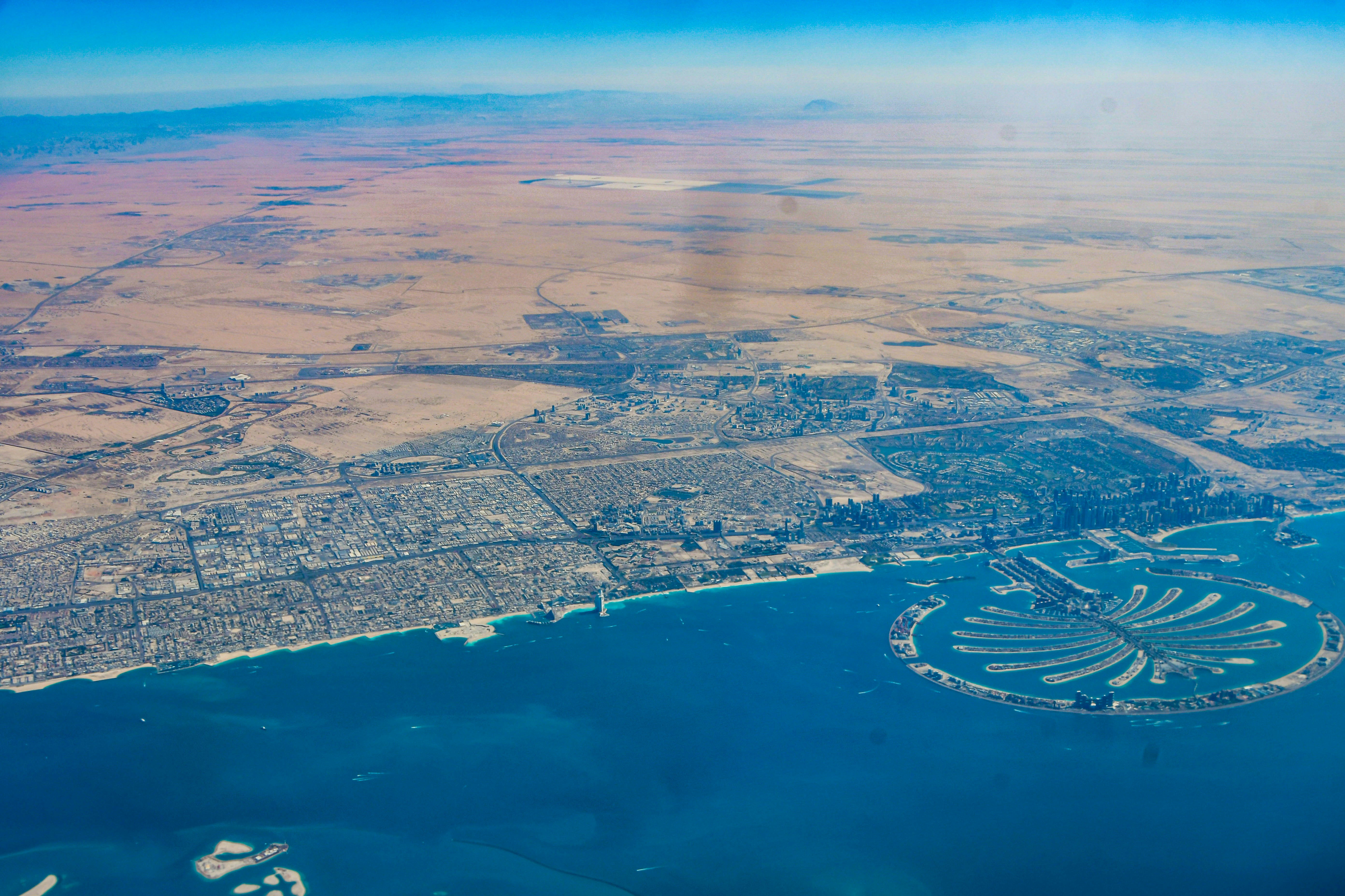 An aerial view of a city photo – Free Dubai - united arab emirates ...