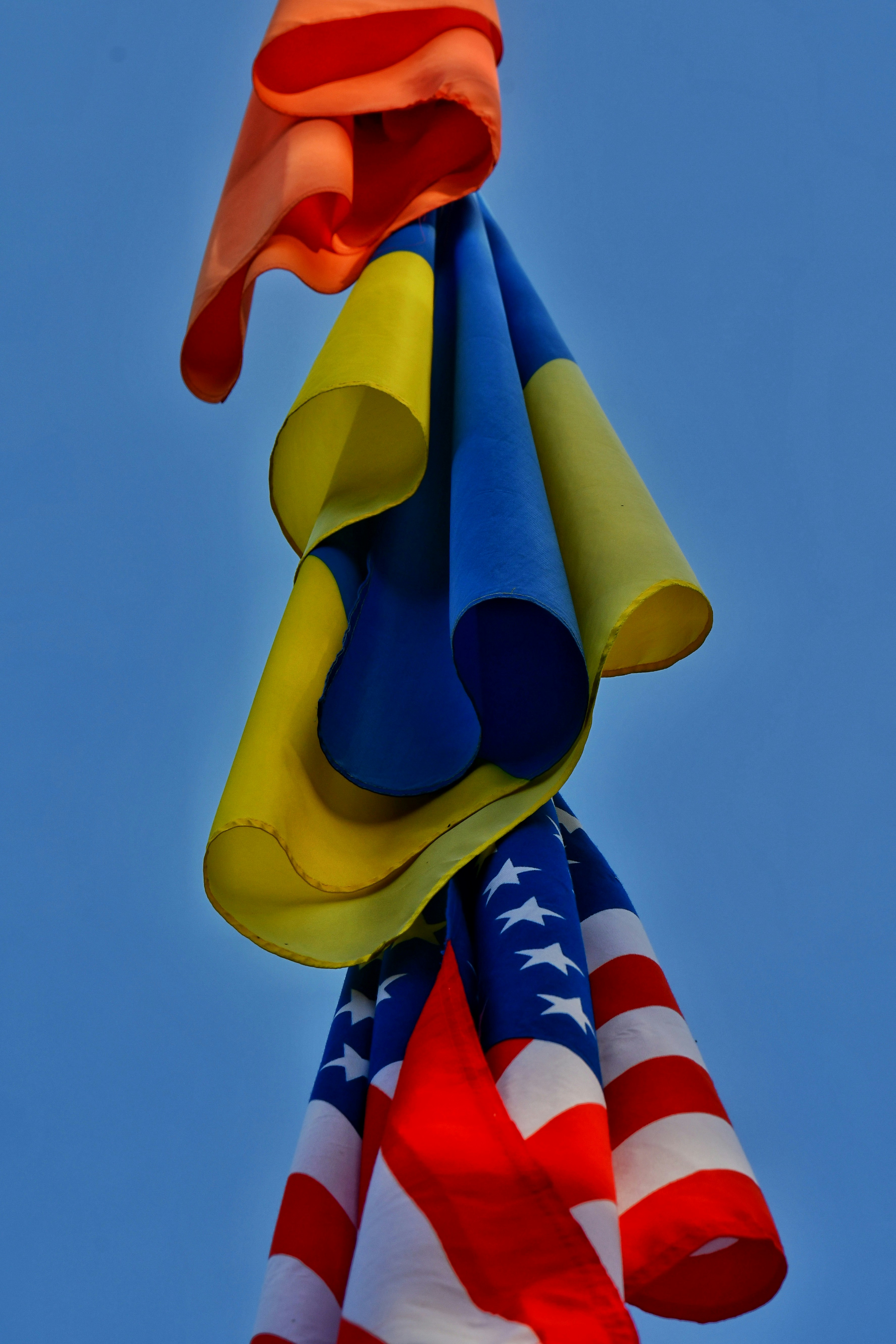 Skyward Ribbons: Vertical Parade of Color