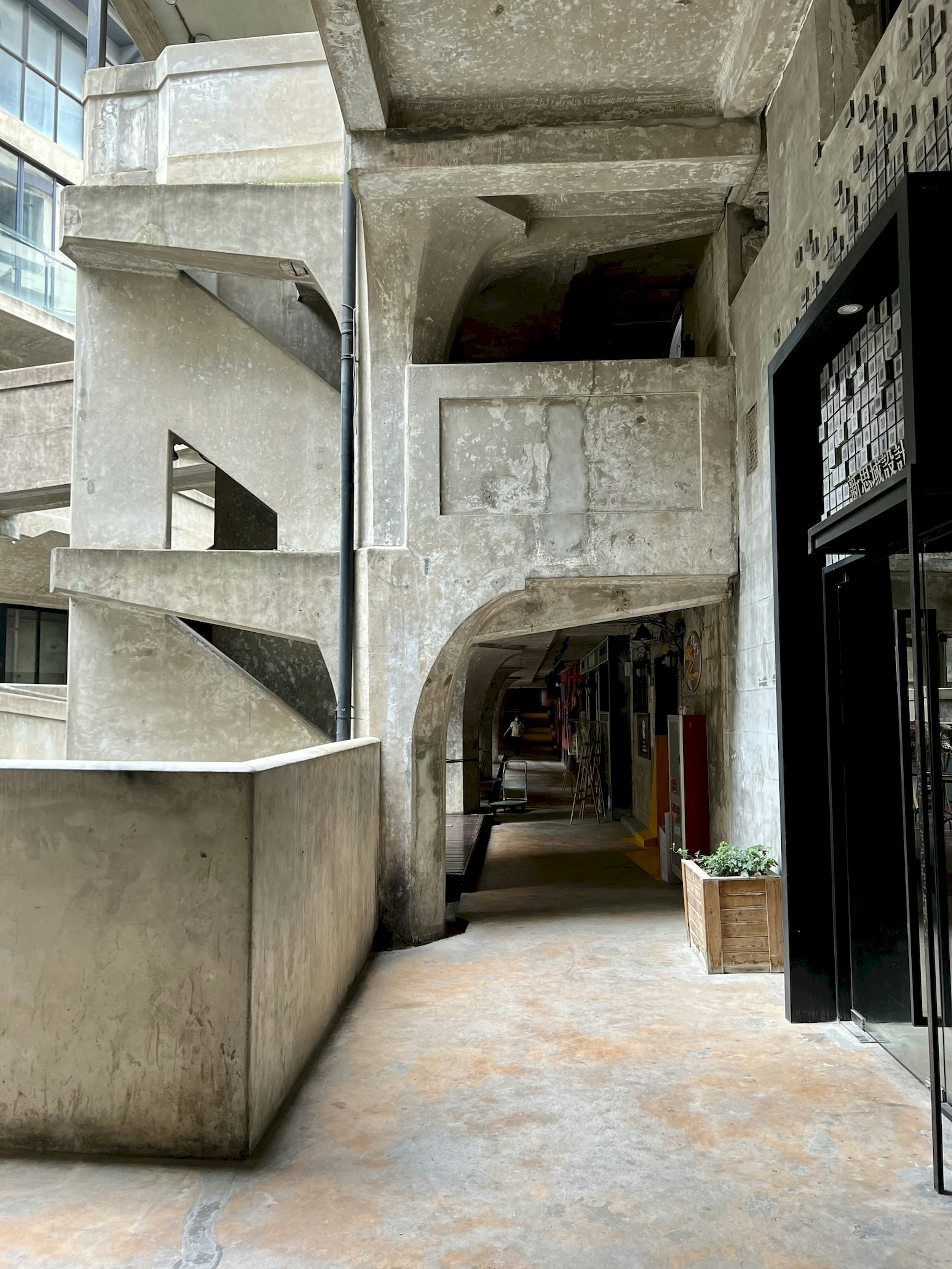 a building with a large staircase
