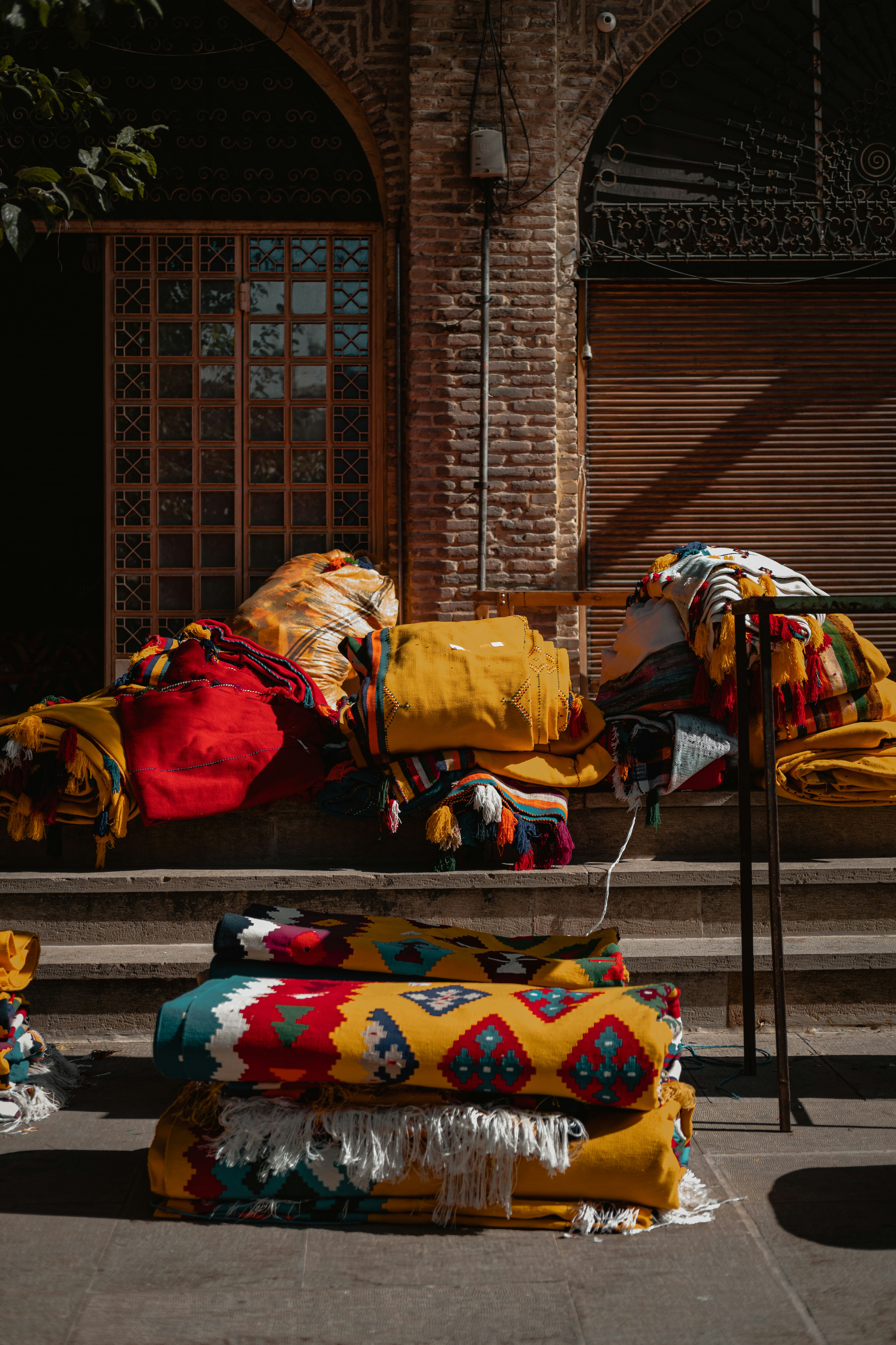 Textiles of Tradition: A Colorful Display