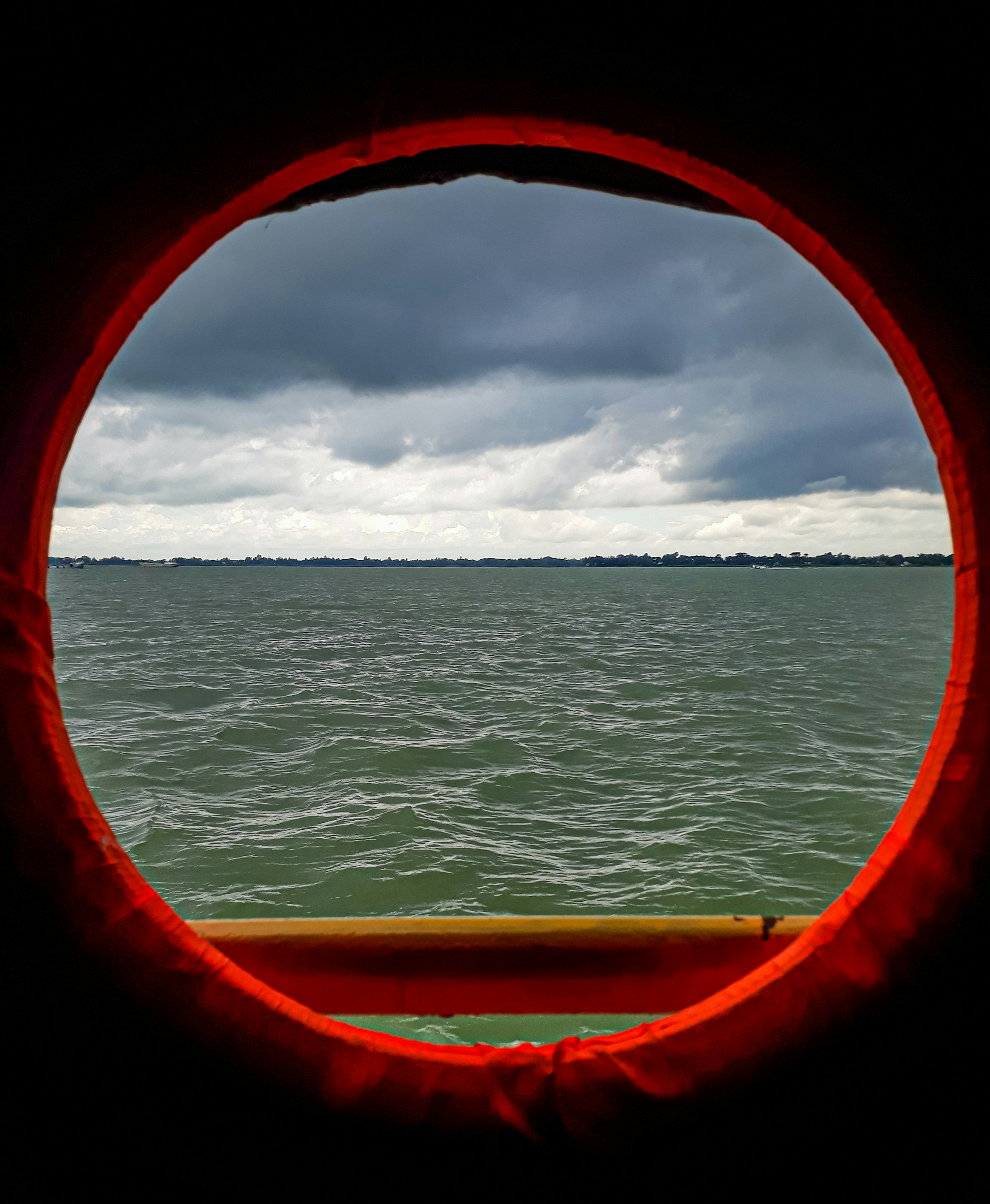A view of the ocean through a window photo – Free Meghna river Image on ...