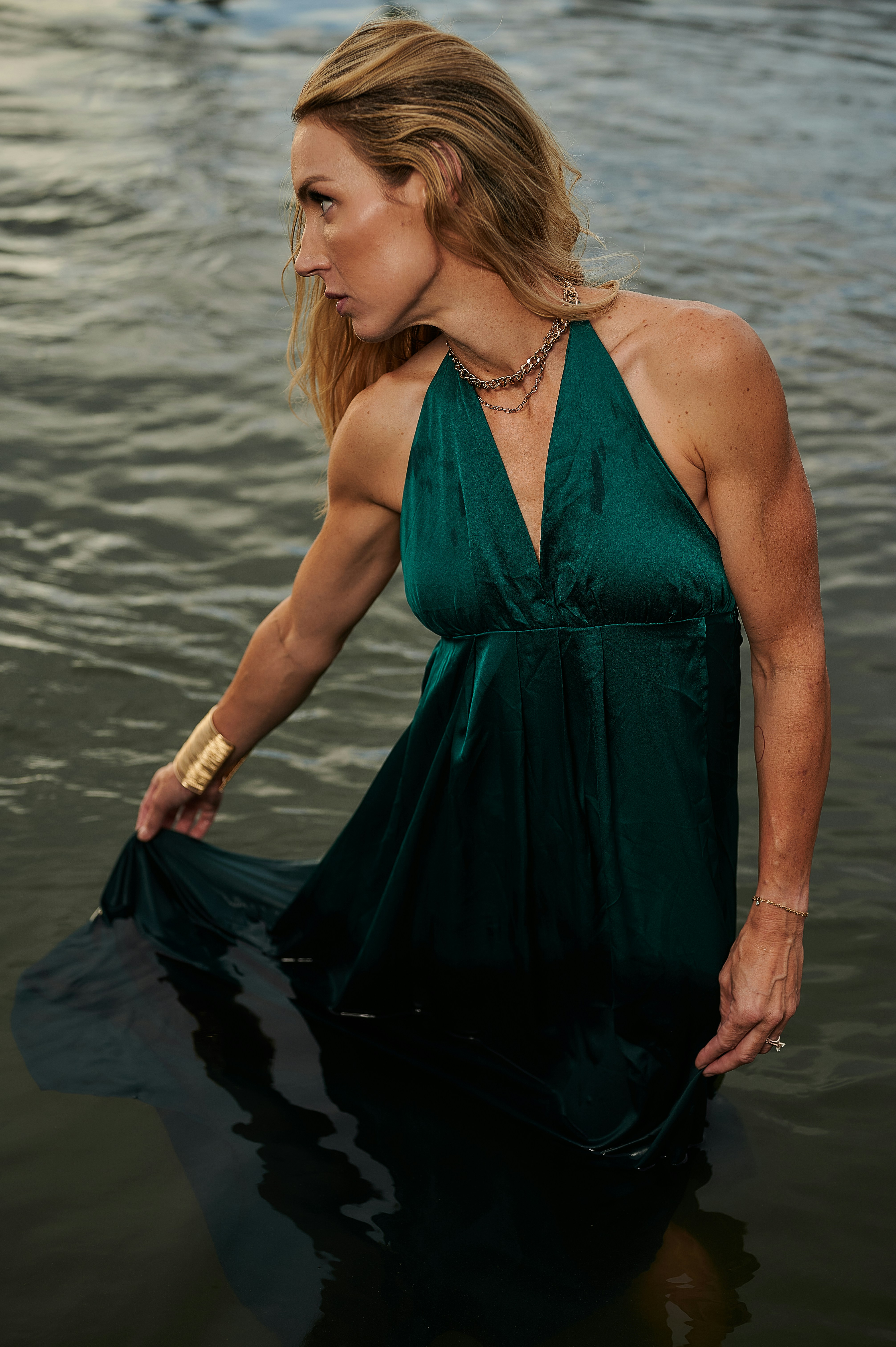 A woman in a dress standing in water photo – Free Vilano beach Image on ...