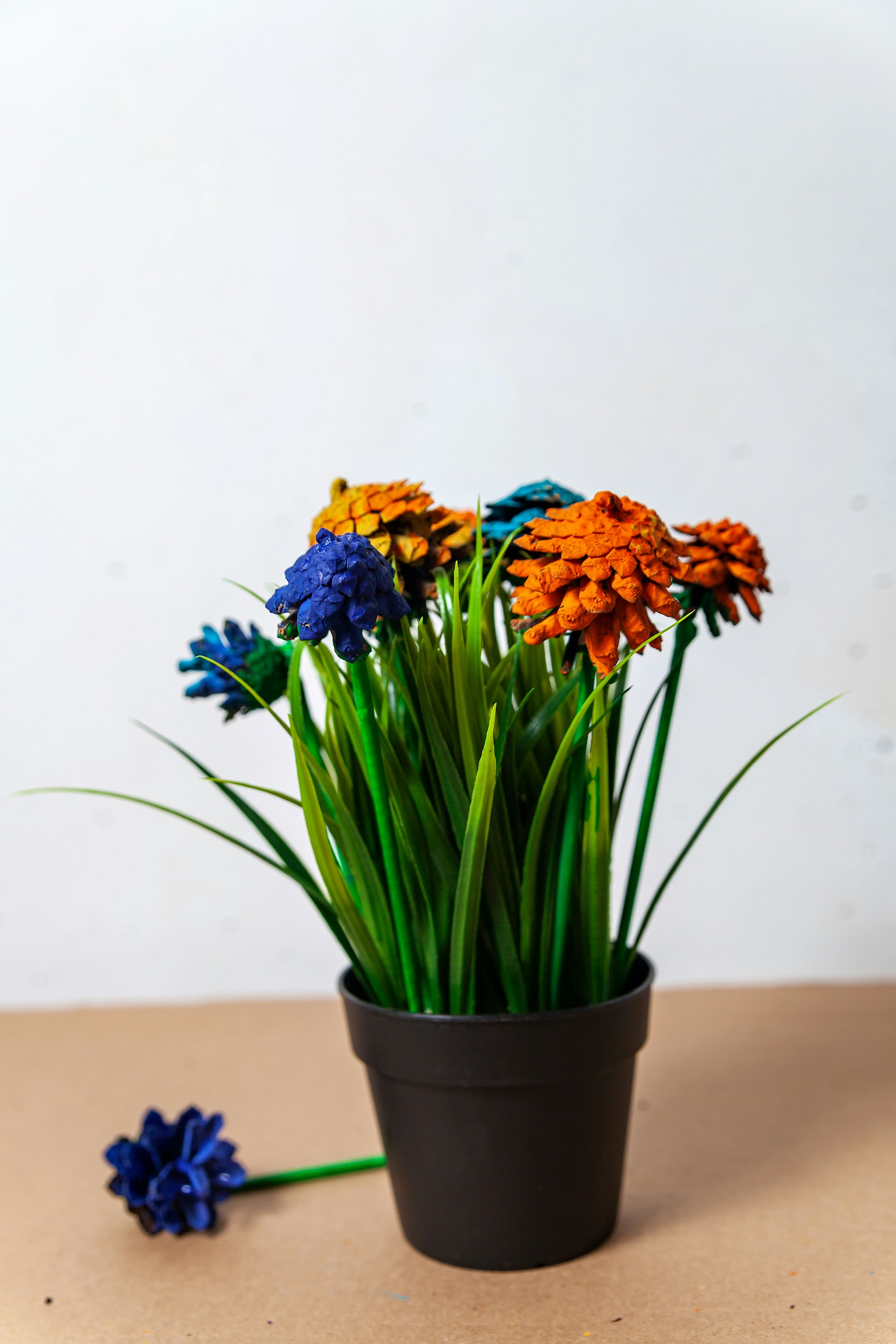 a pot of flowers