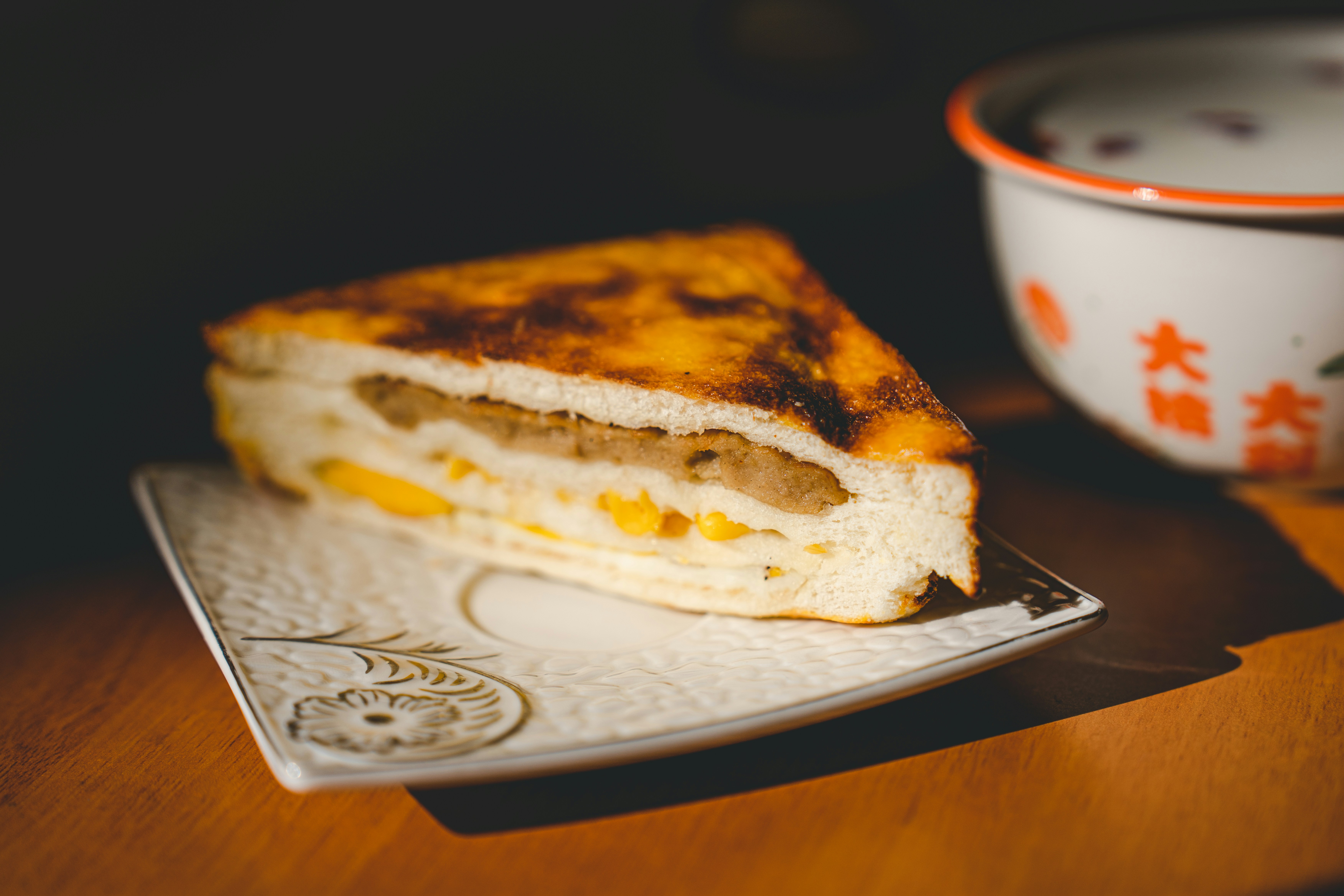 Amber Toasted Sandwich on a Warm-Glow Plate